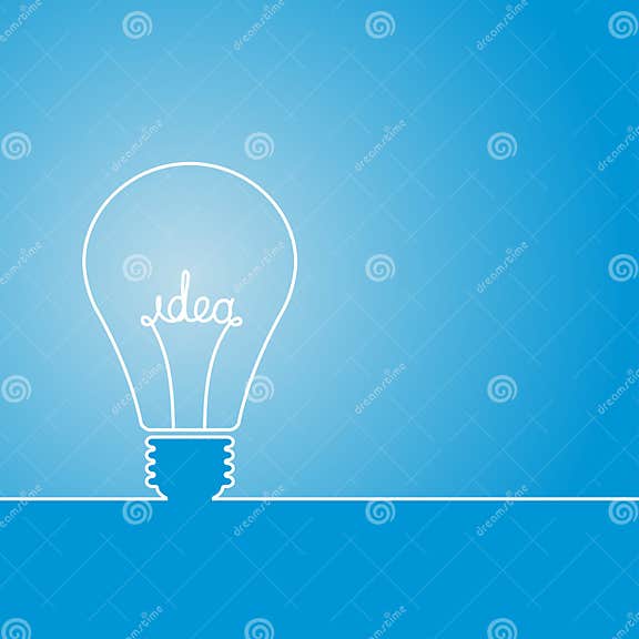 Idea bulb stock vector. Illustration of background, color - 51706339