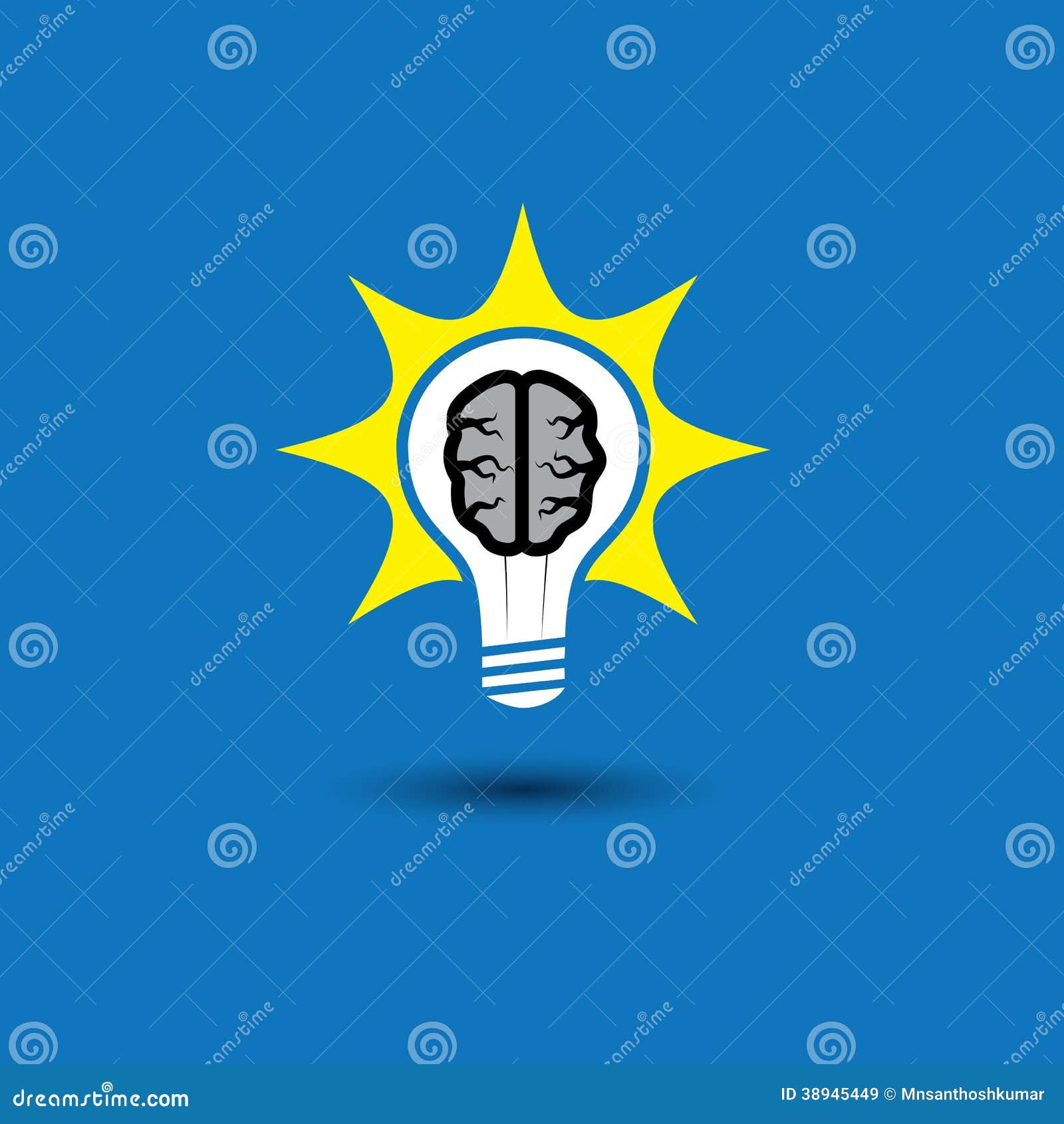 Idea Bulb, Brain with Solutions - Concept Vector Stock Vector ...