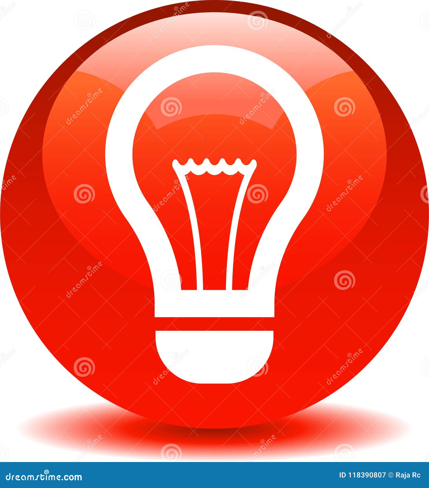 Idea bulb icon red stock vector. Illustration of company - 118390807