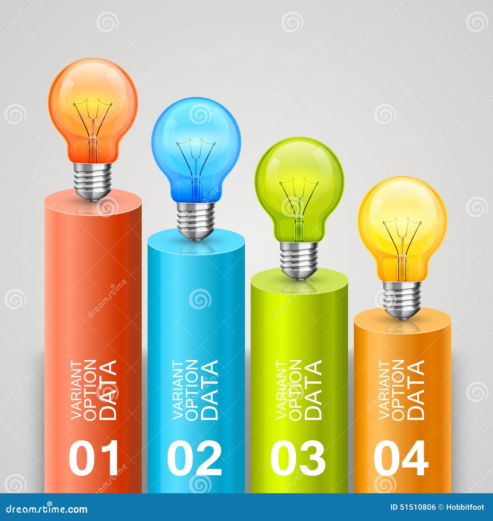 Idea of bulbs in the chart stock vector. Illustration of illumination ...