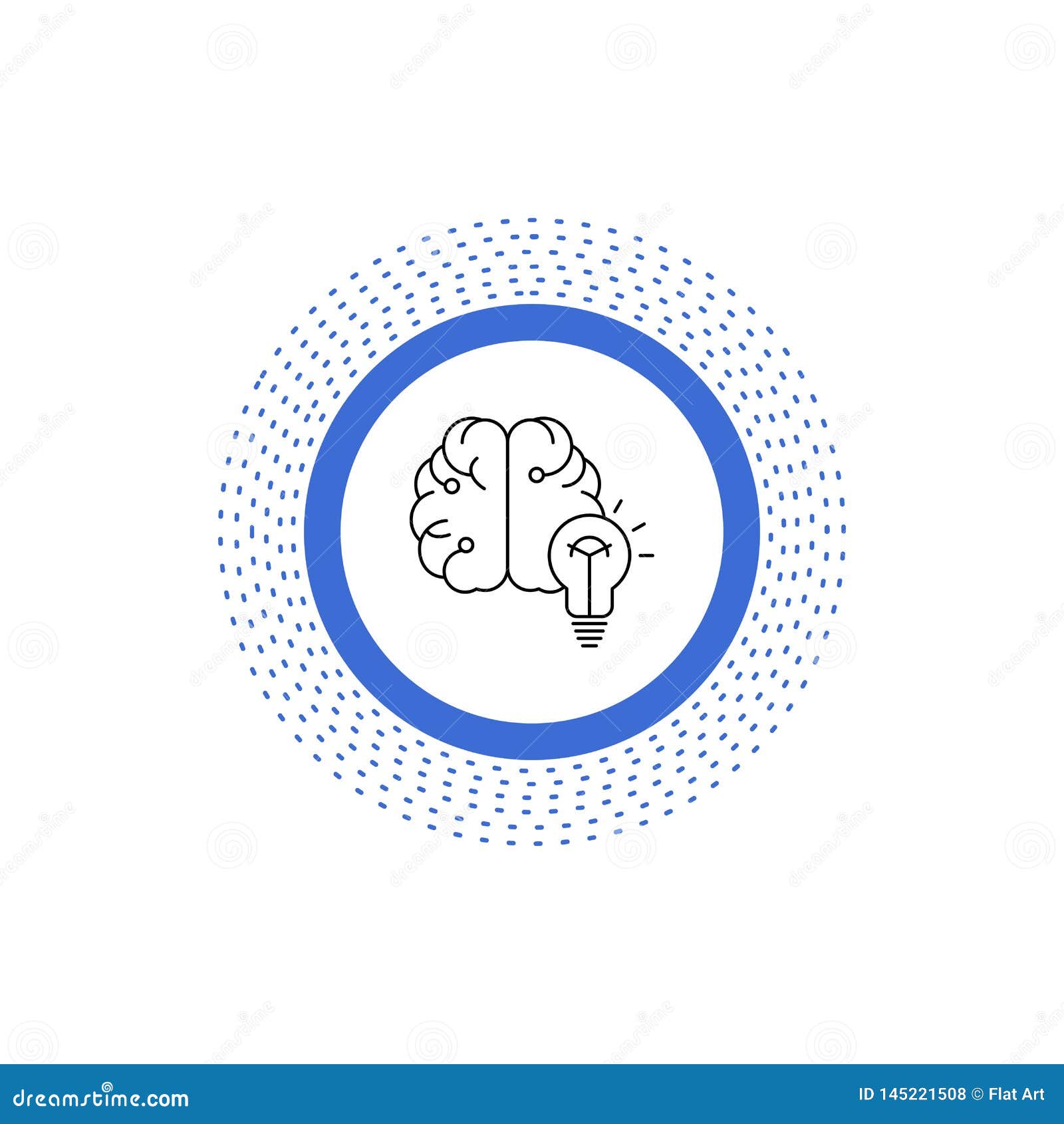 Idea, Business, Brain, Mind, Bulb Line Icon. Vector Isolated ...