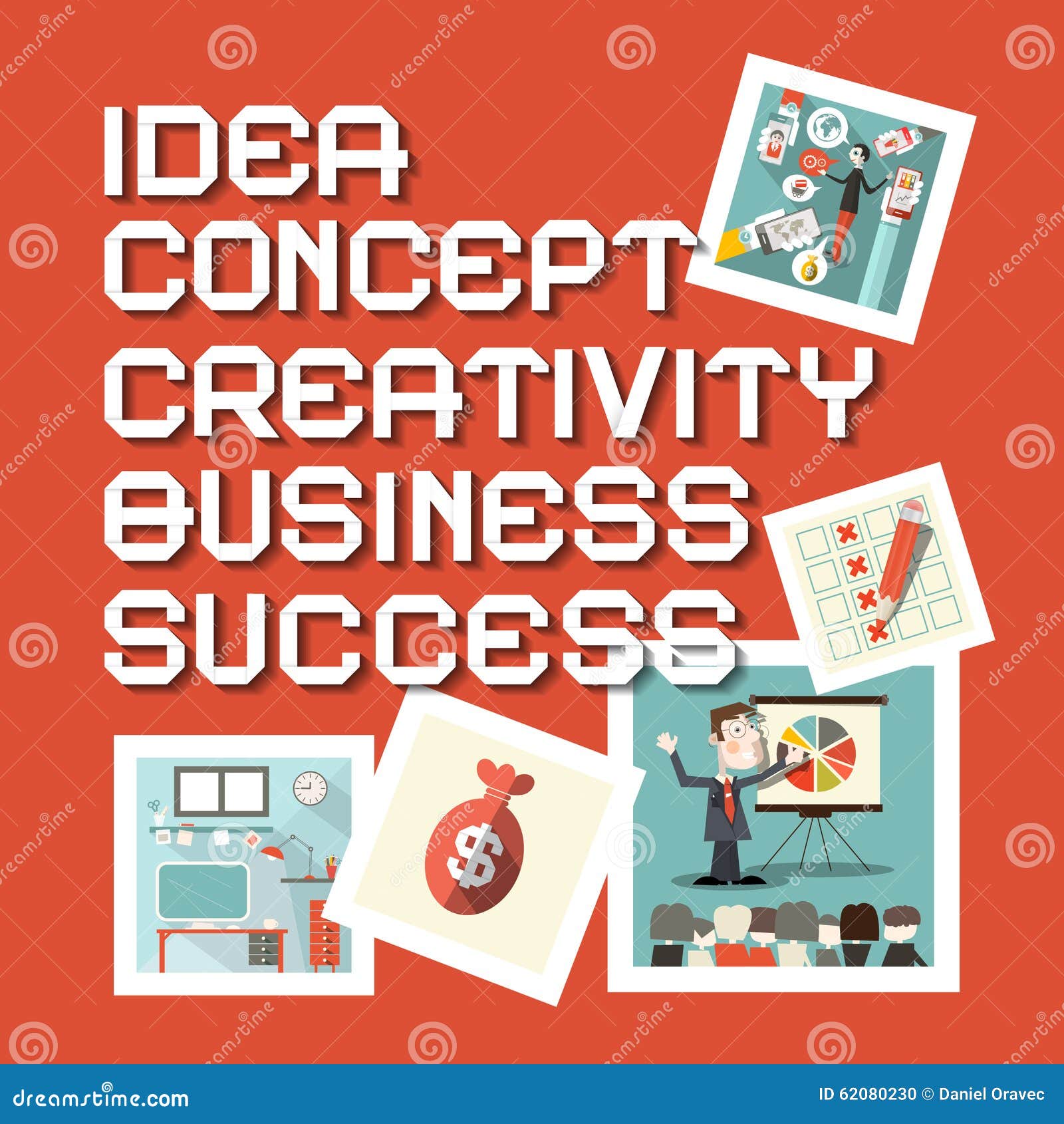 Idea Business Creativity Concept Success Titles Stock Vector ...