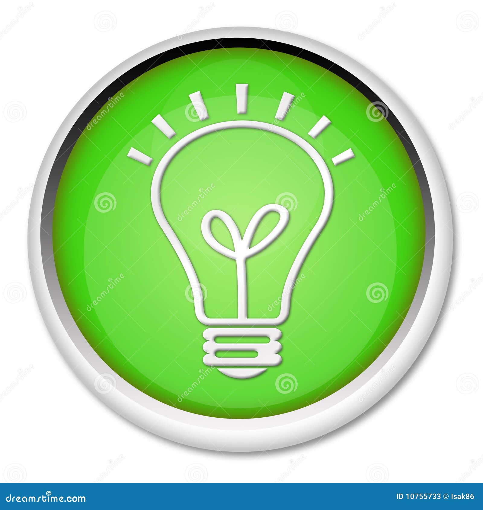 Idea button stock illustration. Illustration of bright - 10755733
