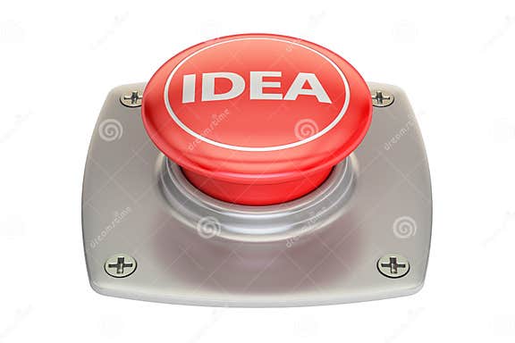Idea button, 3D rendering stock illustration. Illustration of fantasy ...