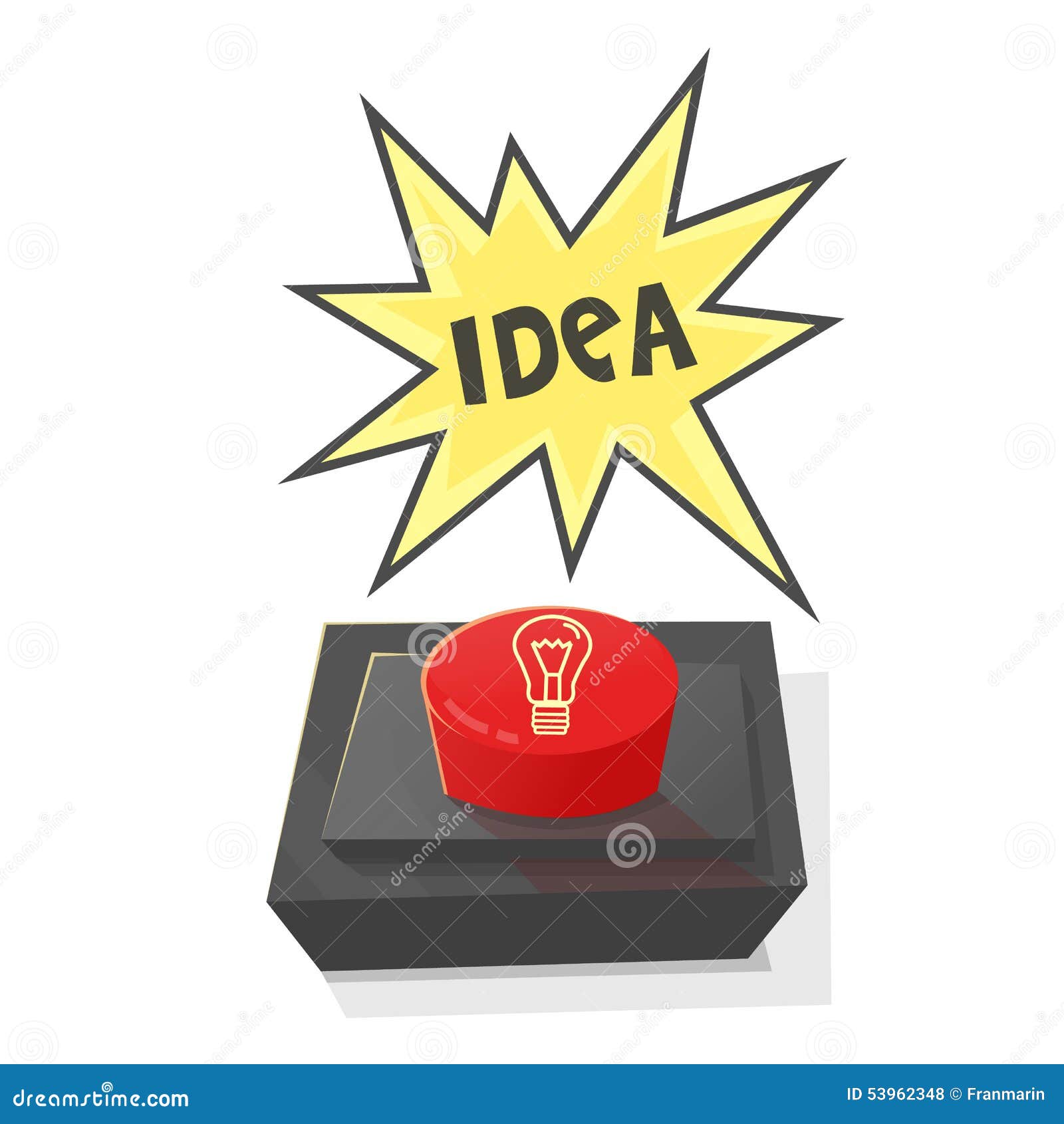 Idea button stock vector. Illustration of concept, creative - 53962348