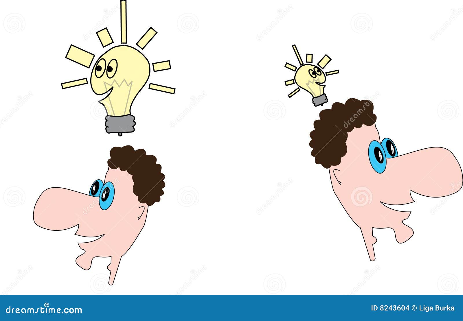 Idea Cartoon stock illustration. Illustration of cartoon - 8243604