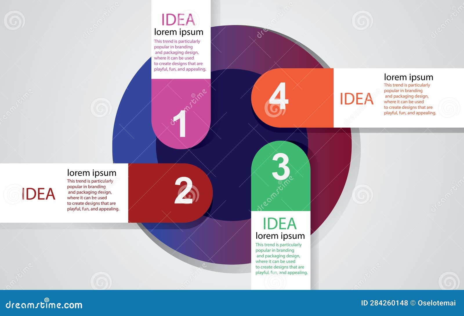 Idea Circle Template, Graphic Templates, Infographic Design Layouts ...