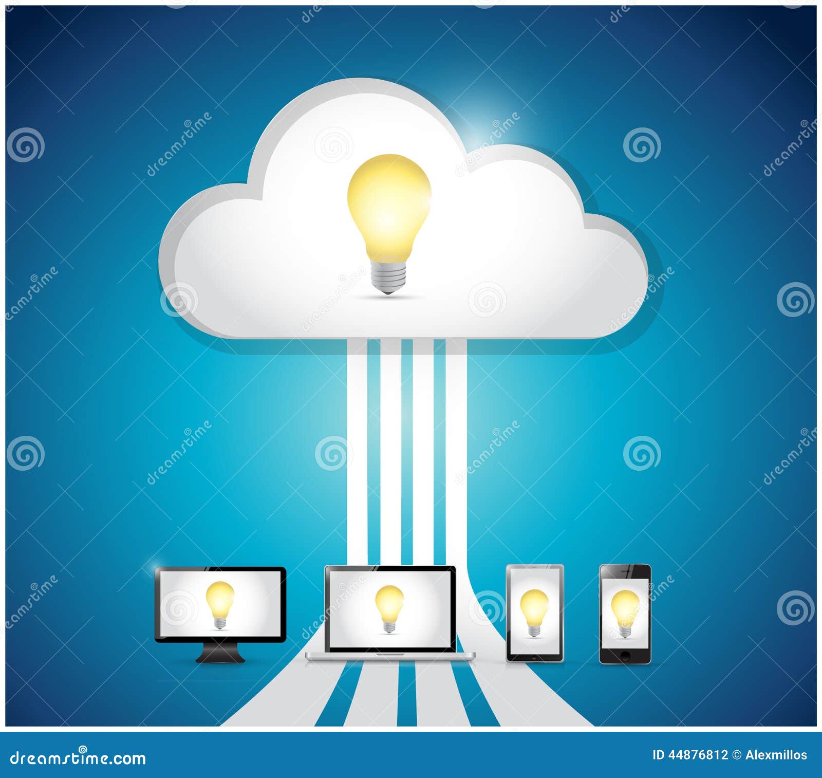 Idea Cloud Computing and Electronics. Illustration Stock Illustration ...