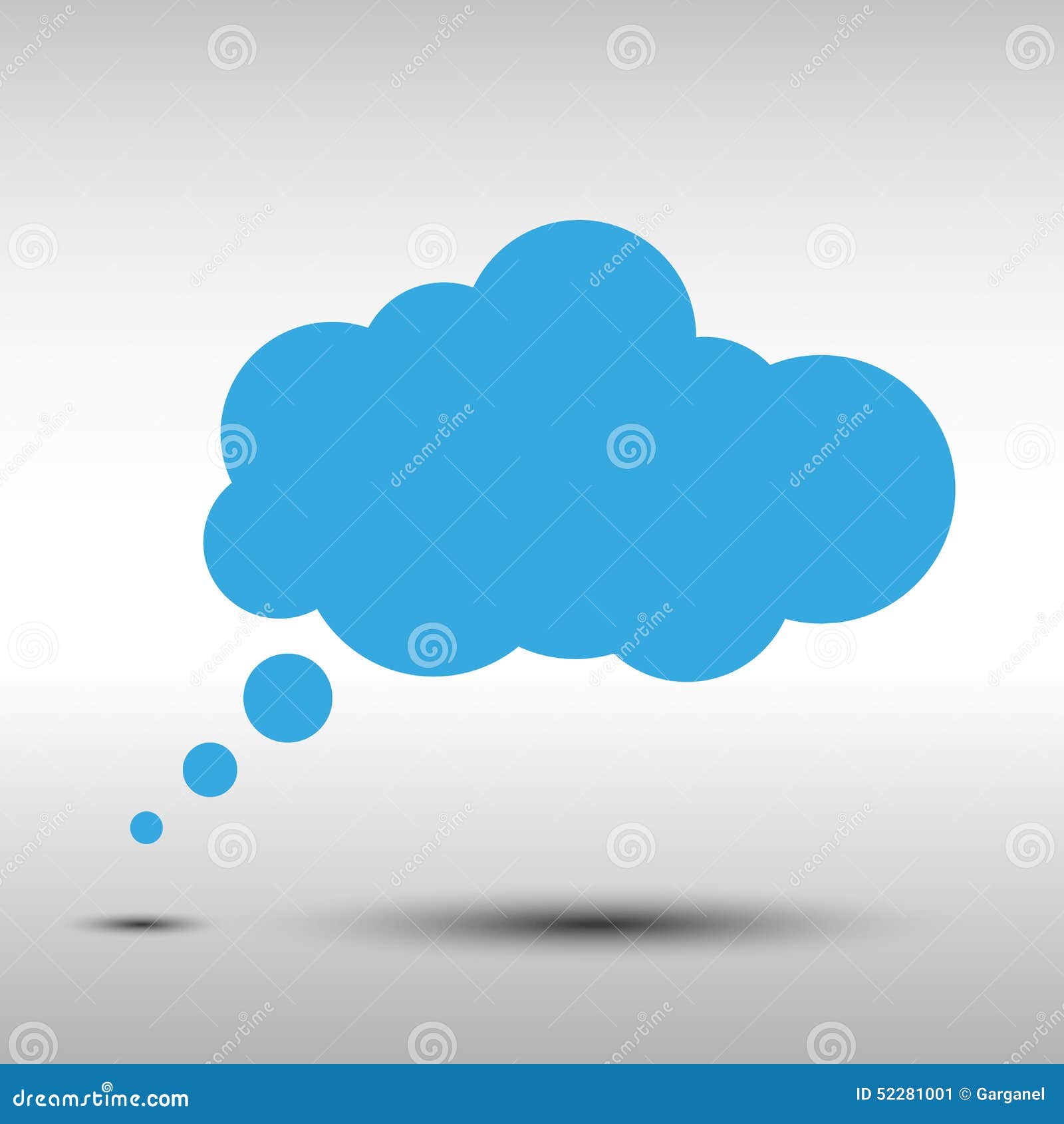 Idea Cloud on Gray Background Stock Illustration - Illustration of ...