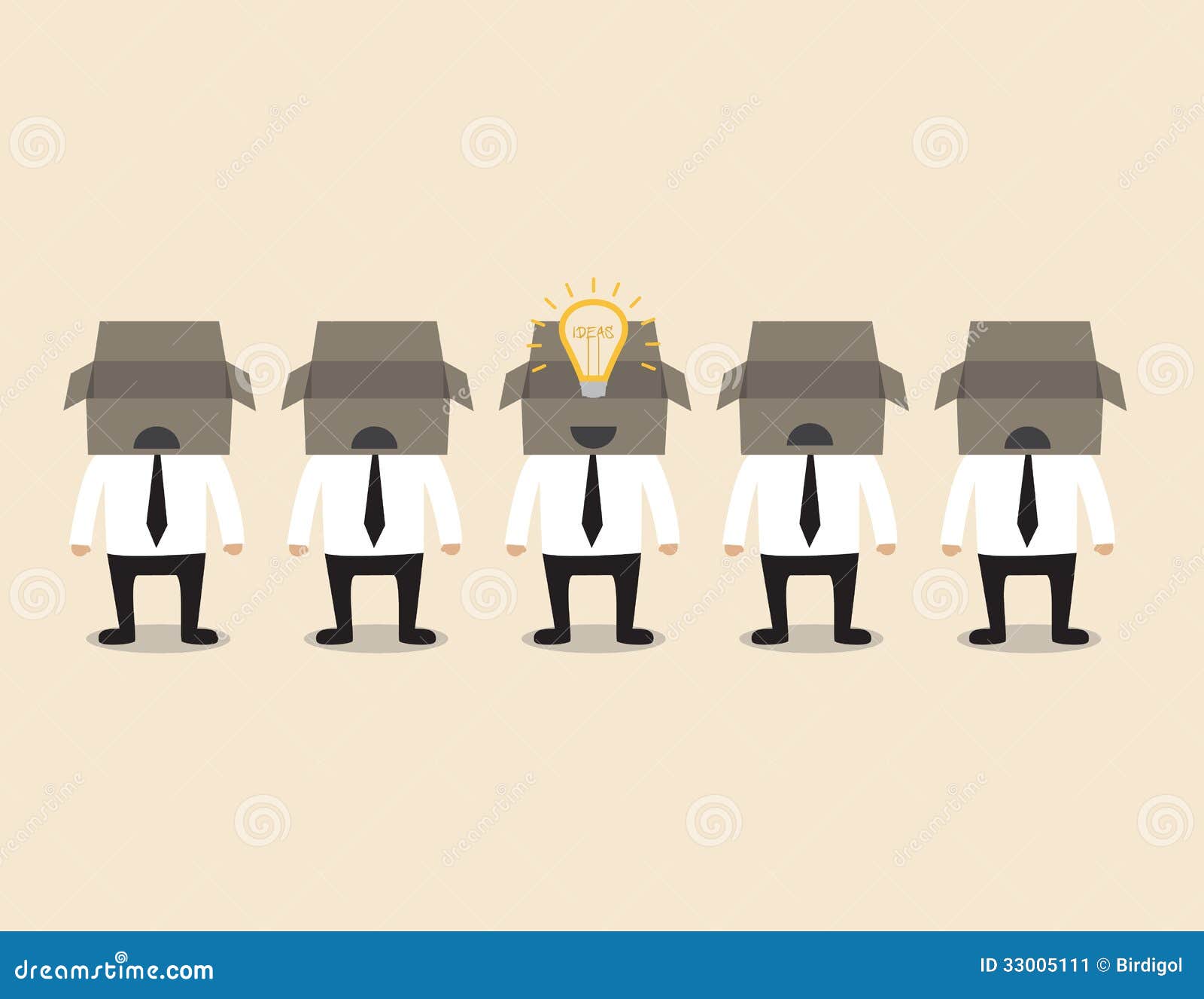 Idea Coming from a Box when Another is Empty Stock Vector ...