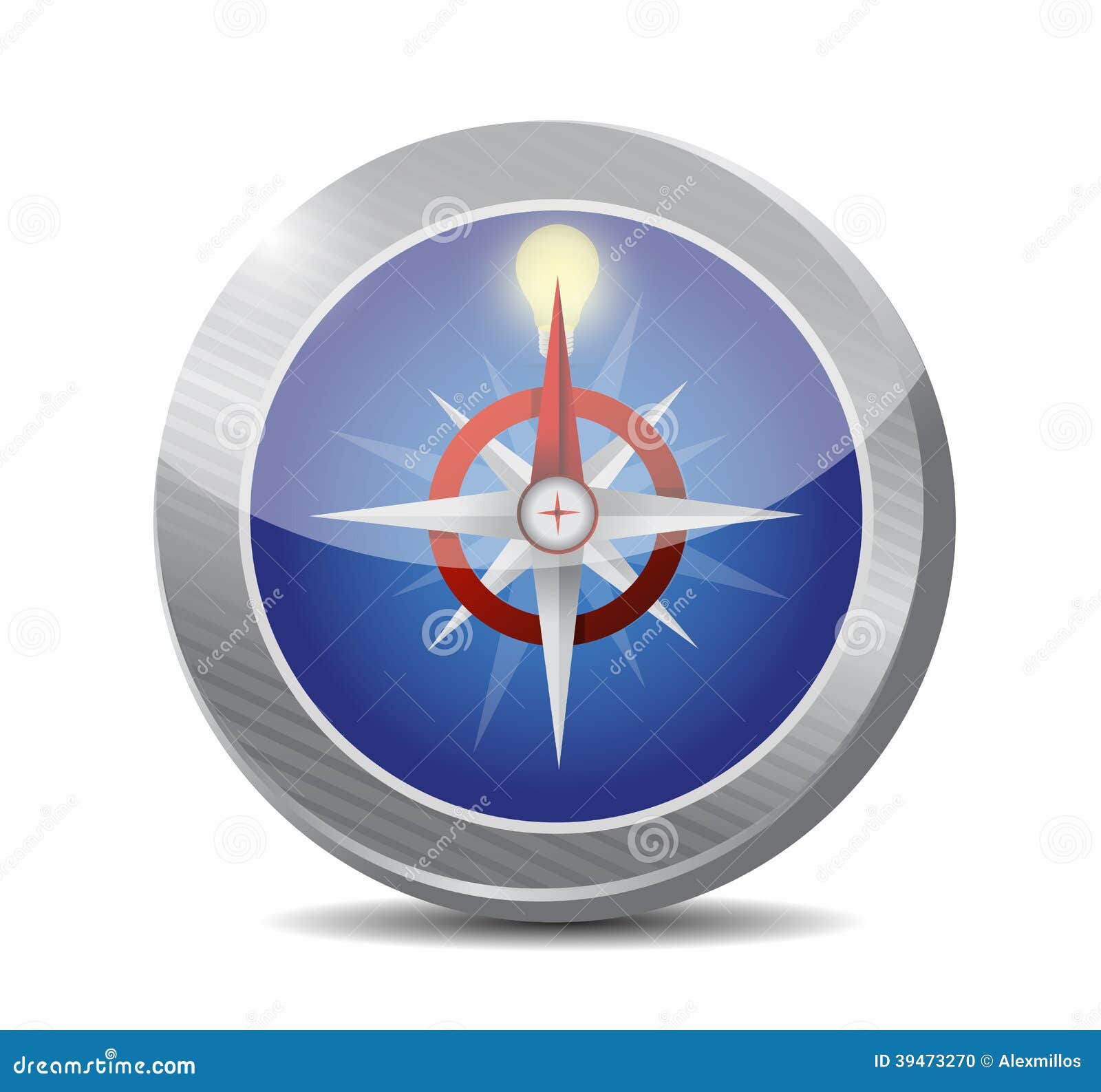 Idea Compass Illustration Design Stock Illustration - Illustration of ...