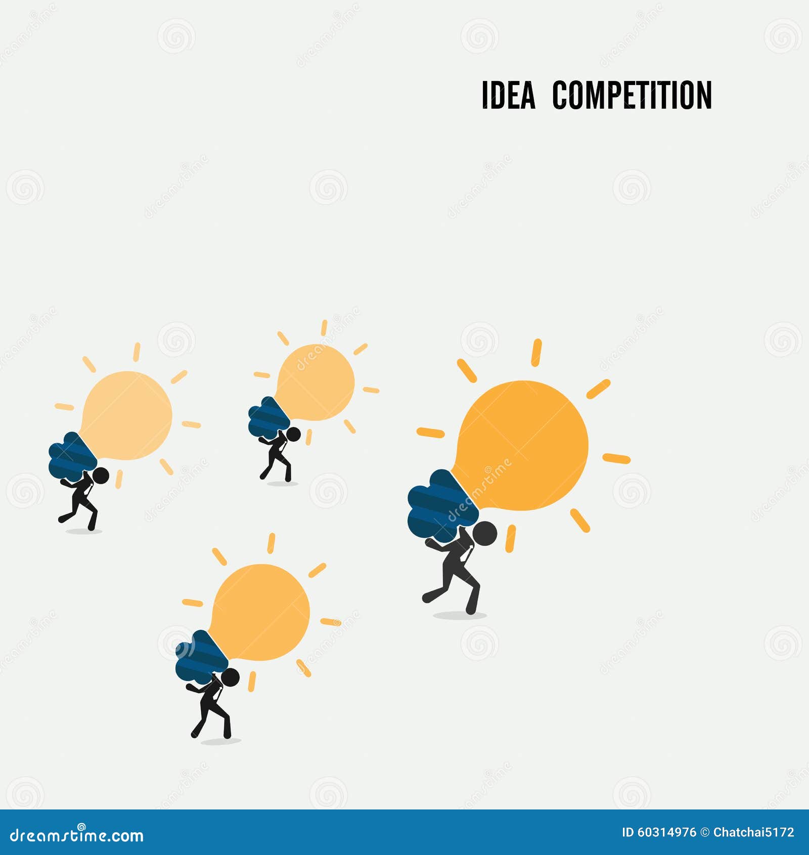 Idea Competition Idea Concept. Business Cartoon Idea Symbol Stock ...