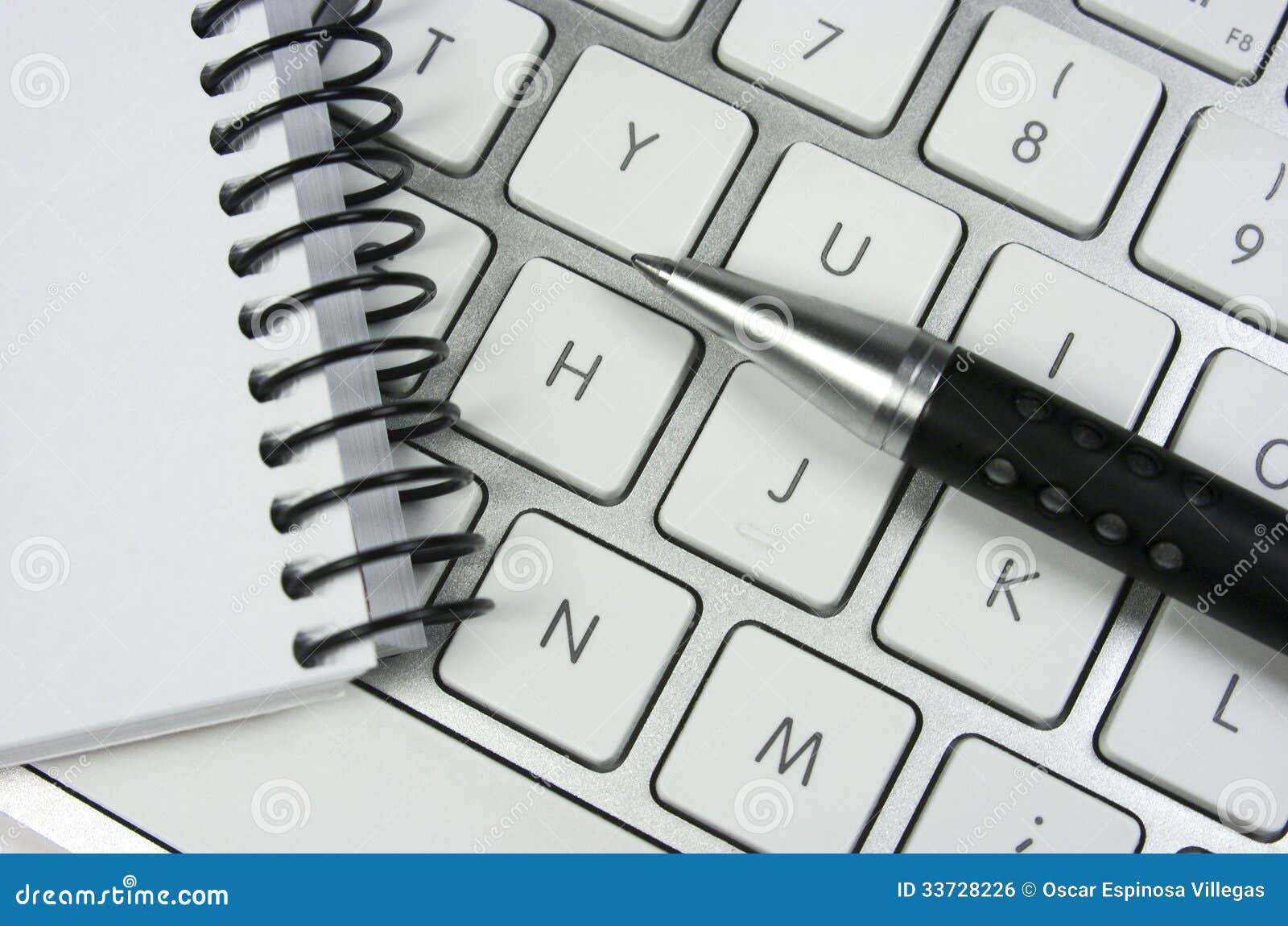 Idea. Computer Keyboard. Notepad. Pen Stock Photo - Image of notebook ...