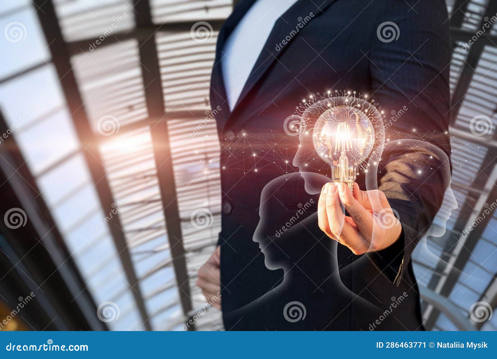 Idea Concept with Artificial Intelligence and Thinking Stock Image ...