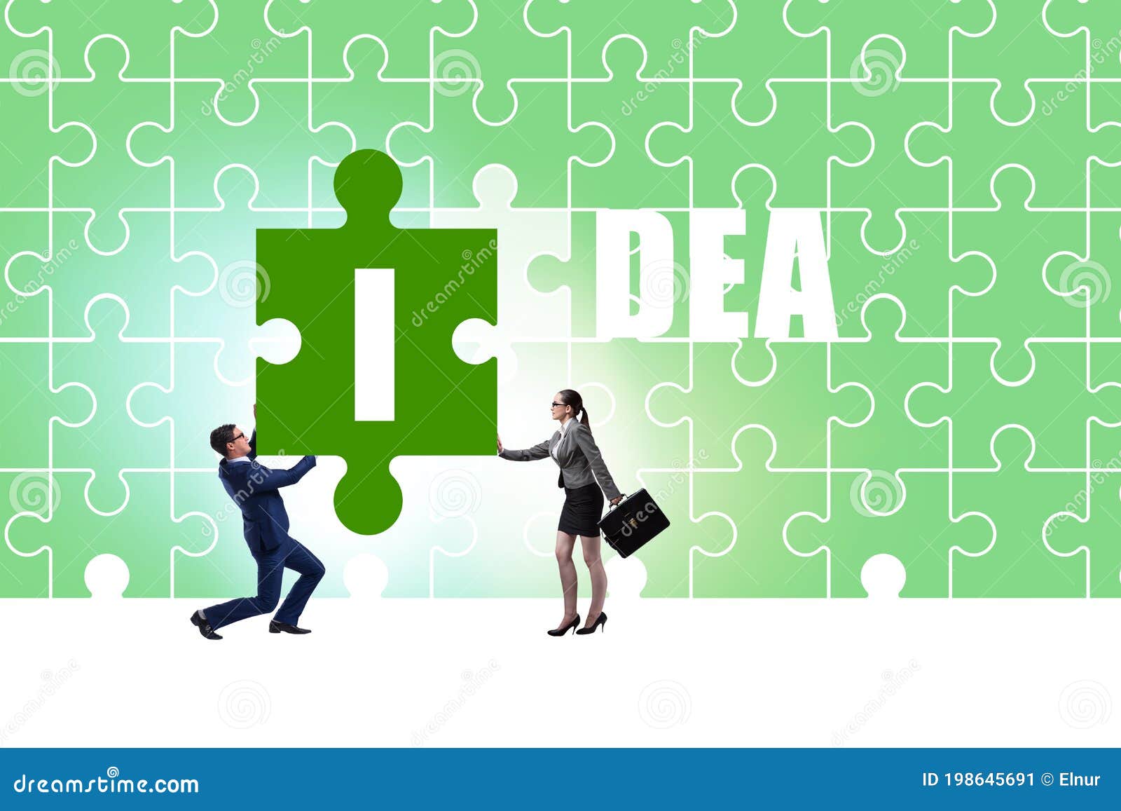 Idea Concept with Businessman Putting Jigsaw Puzzle Stock Image - Image ...