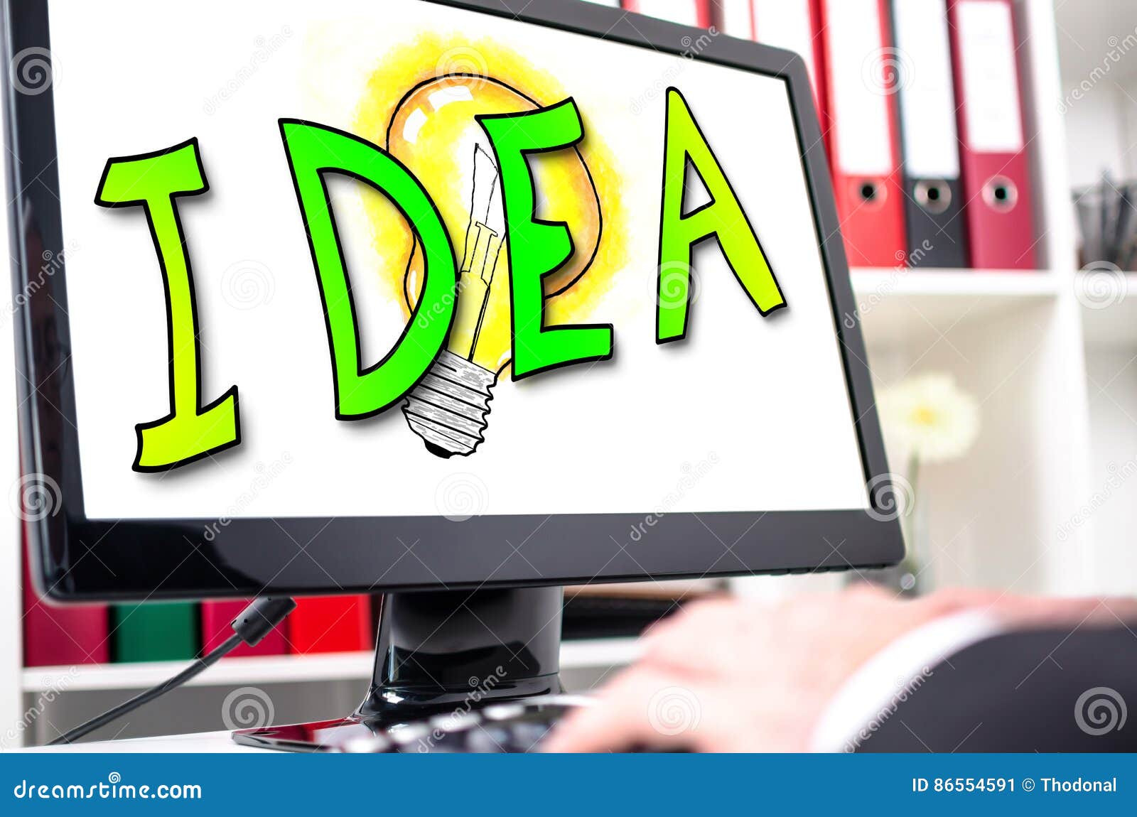 Idea Concept on a Computer Screen Stock Image - Image of inspiration ...