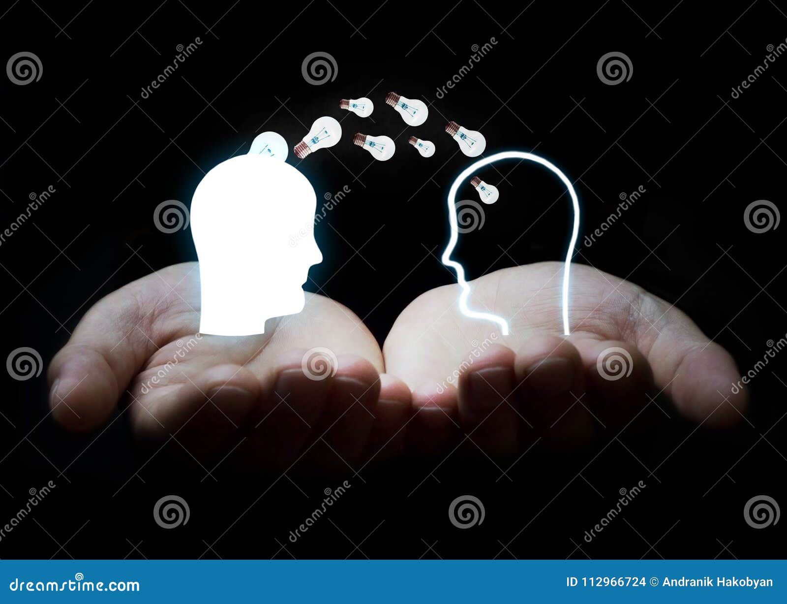 Idea Concept. Knowledge Transfer Stock Photo - Image of communication ...