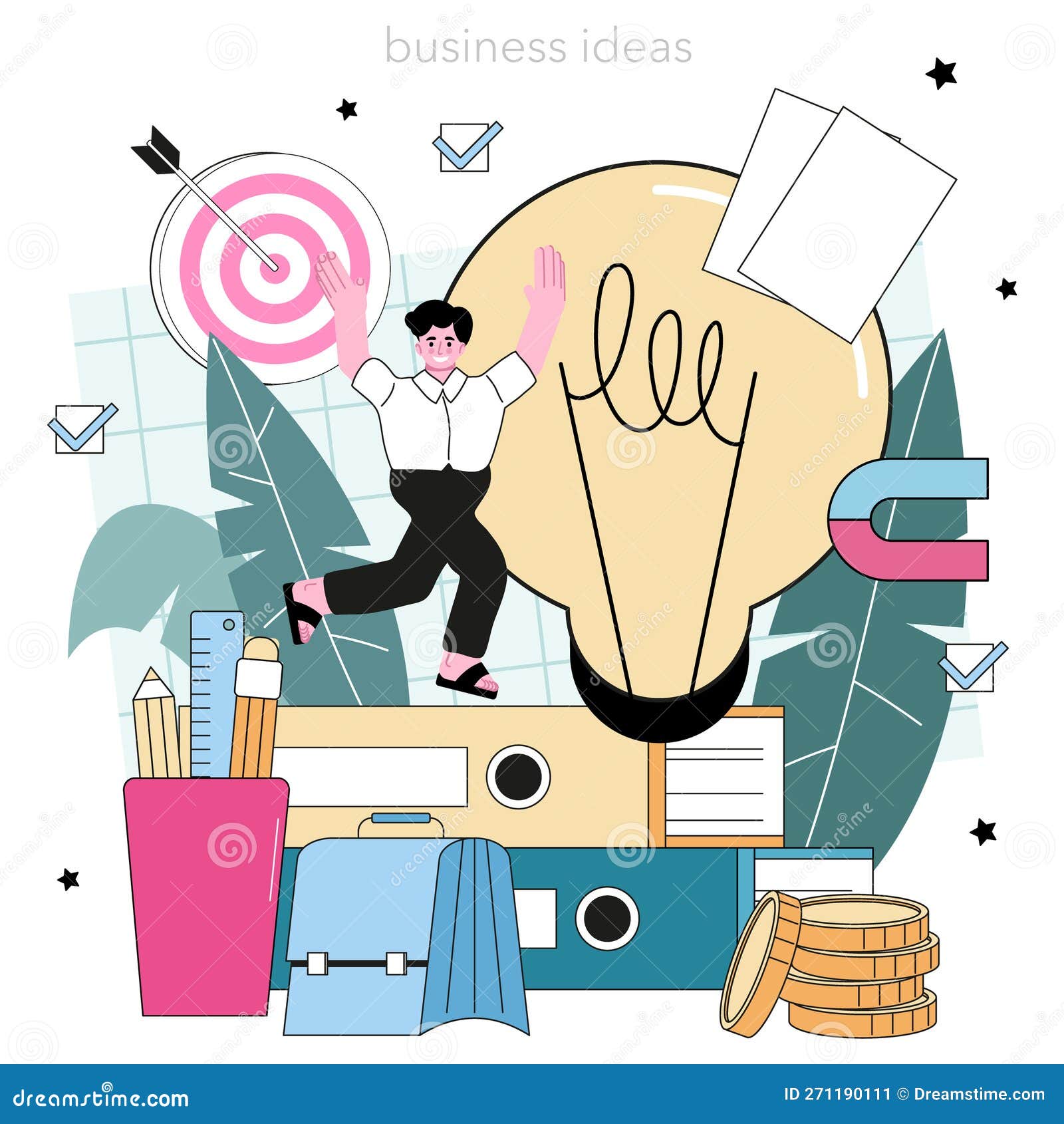 Idea Concept. Creative Innovations or Solutions Generation Stock Vector ...