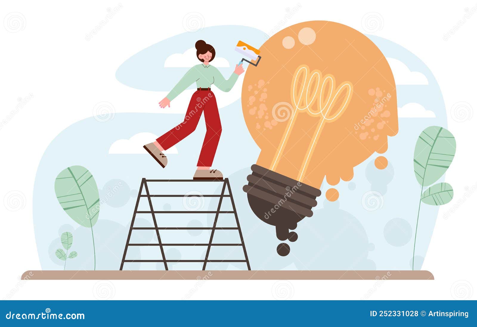 Idea Concept. Creative Innovations or Solutions Generation Stock Vector ...