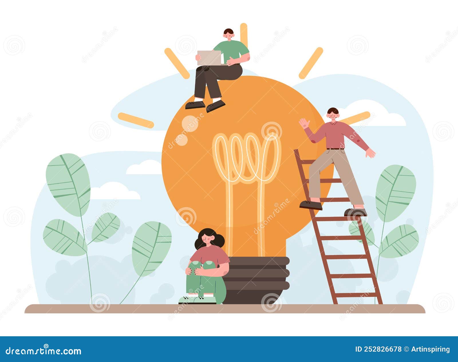 Idea Concept. Creative Innovations or Solutions Generation Stock Vector ...