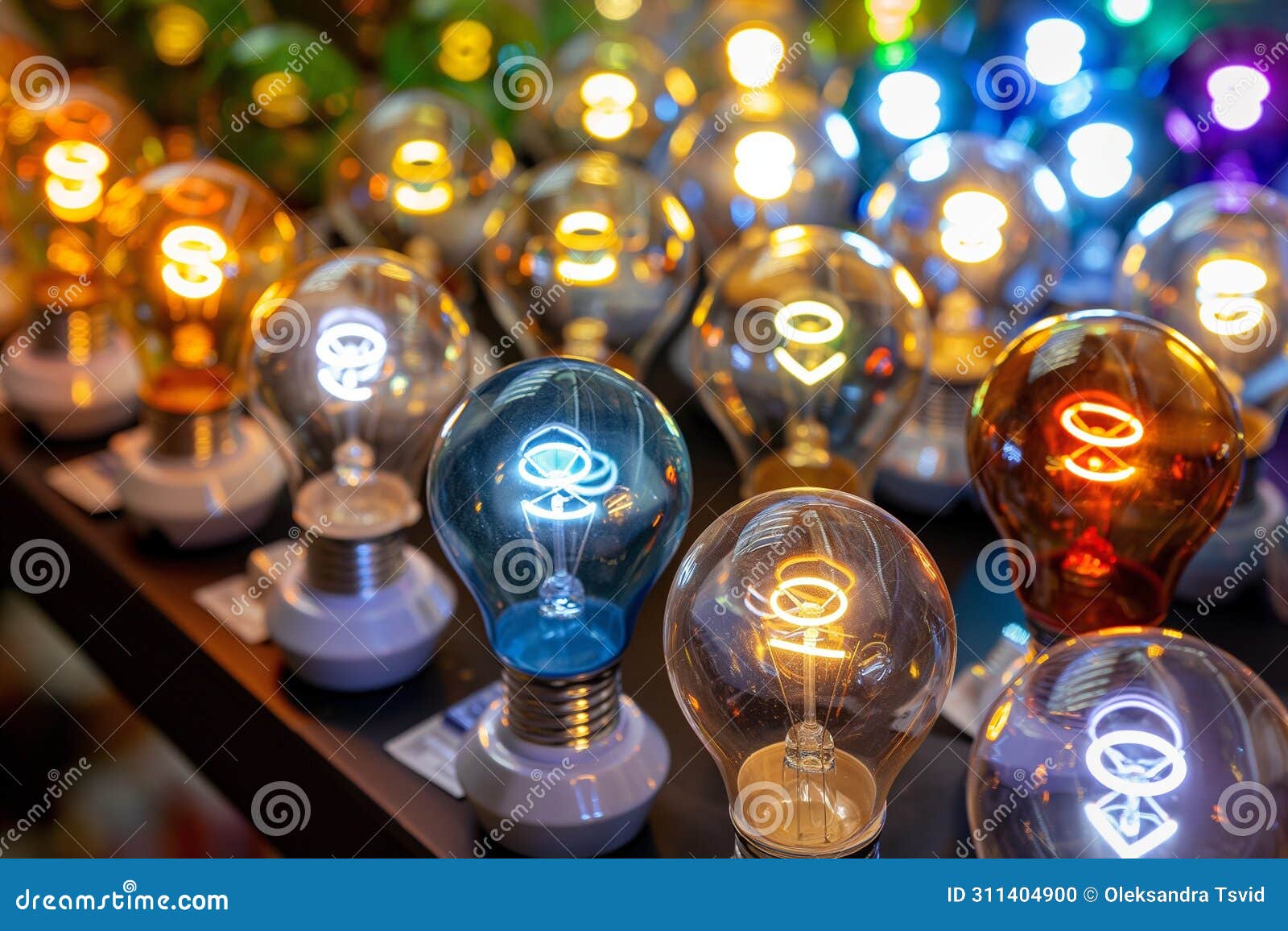 Idea Concept with Glowing Led Bulb, Electric LED Lightbulb Stock Photo ...