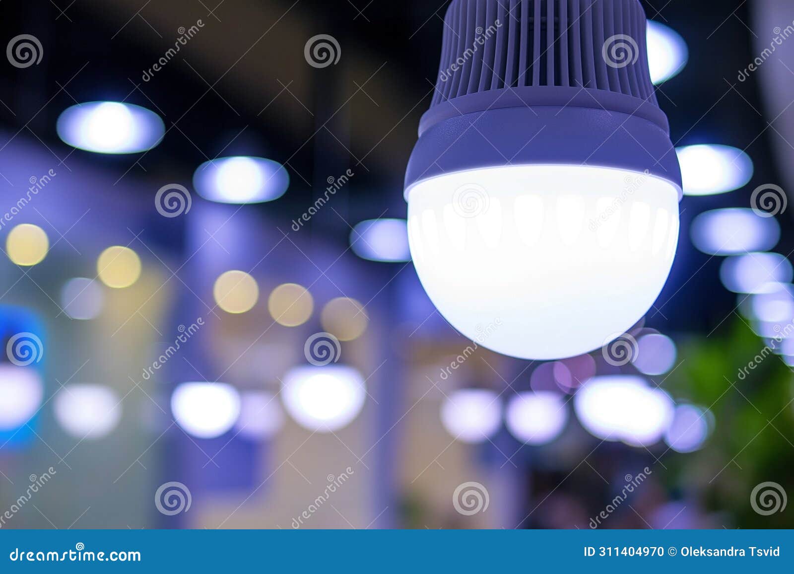 Idea Concept with Glowing Led Bulb, Electric LED Lightbulb Stock Photo ...