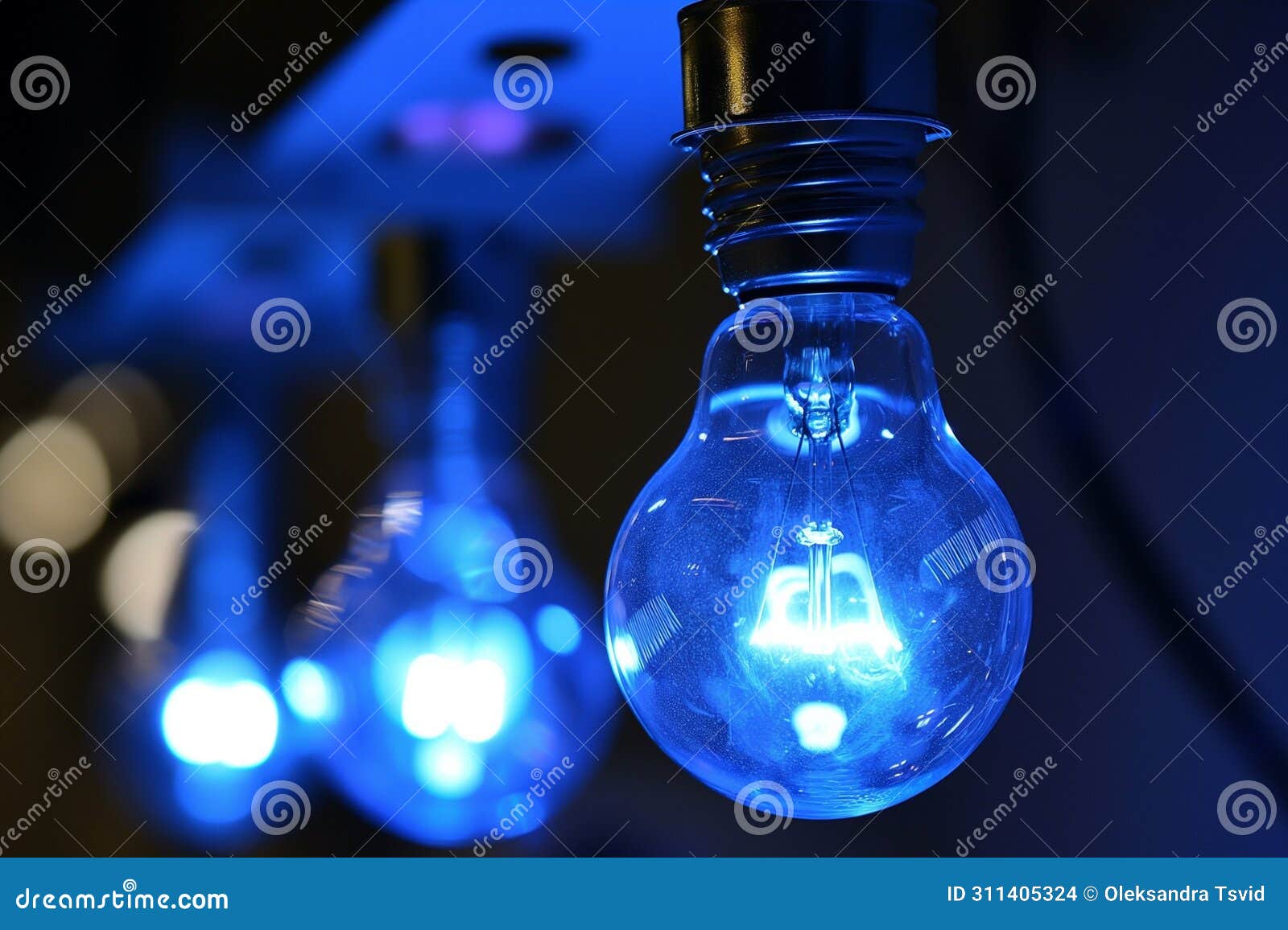 Idea Concept with Glowing Led Bulb, Electric LED Lightbulb Stock Photo ...