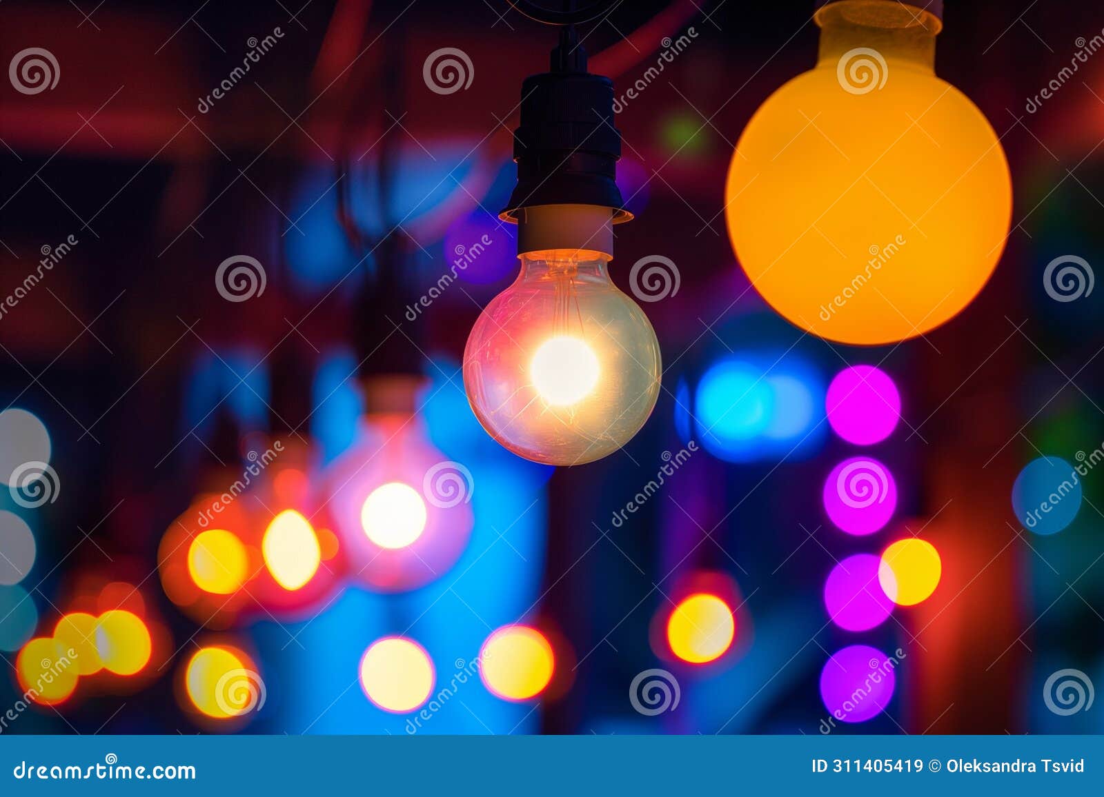 Idea Concept with Glowing Led Bulb, Electric LED Lightbulb Stock Image ...