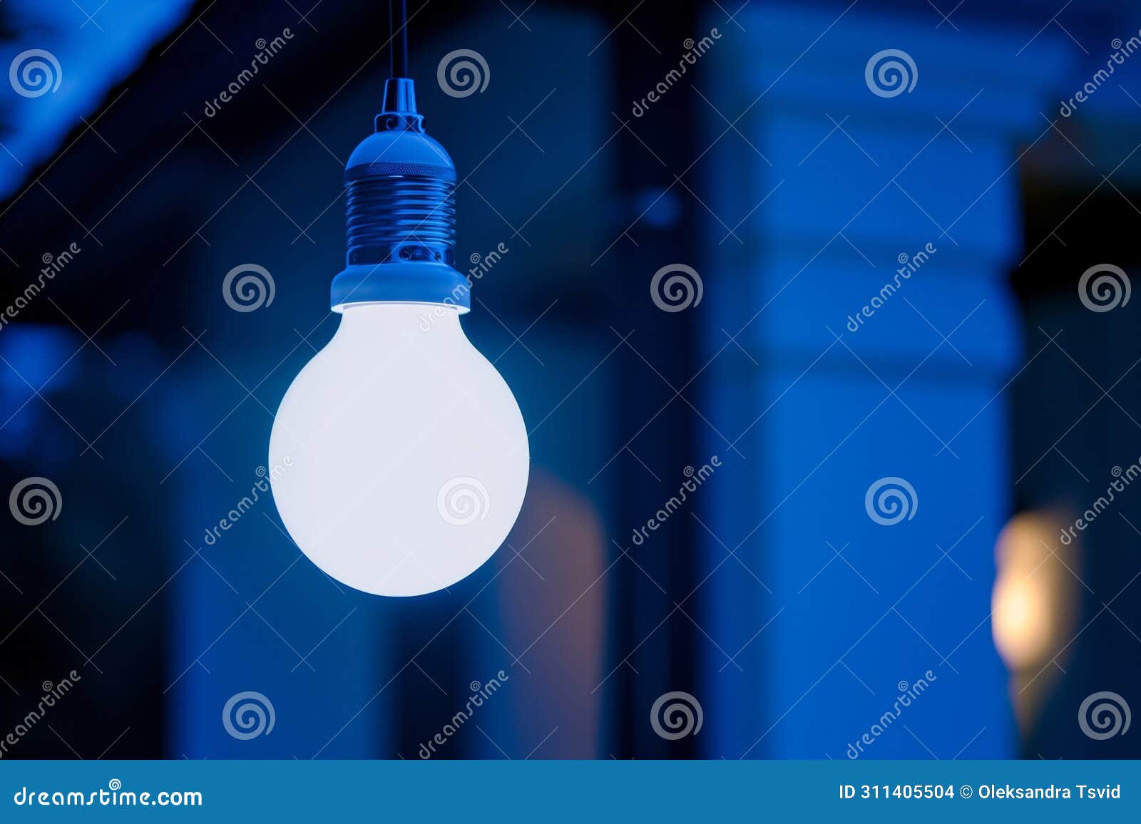 Idea Concept with Glowing Led Bulb, Electric LED Lightbulb Stock Photo ...