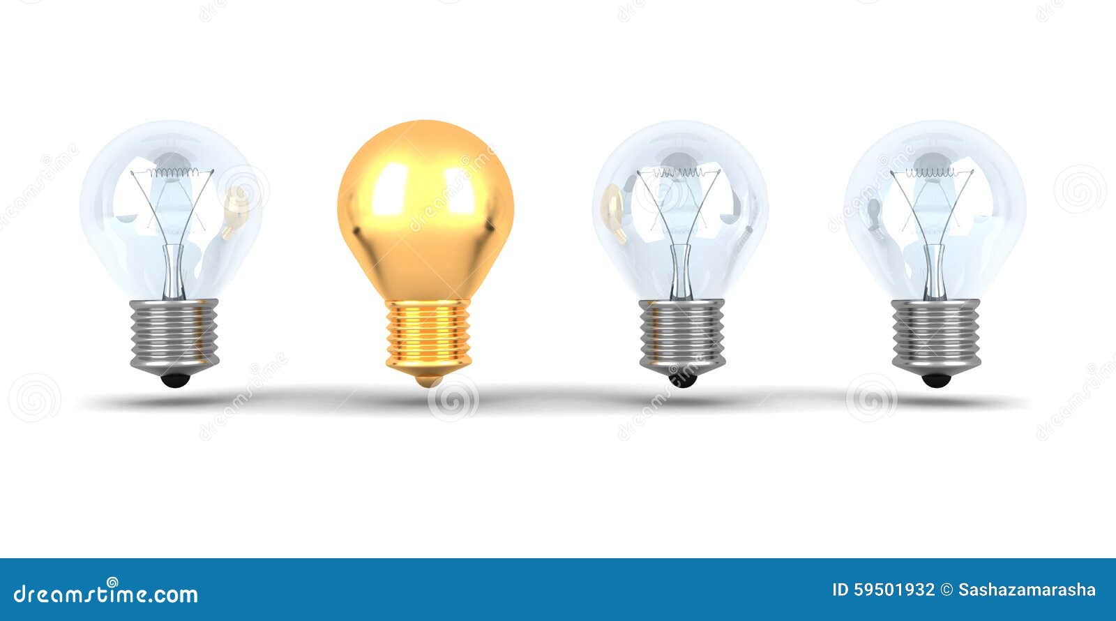 Idea Concept Golden Light Bulb Out from Others Bulbs Stock Photo ...