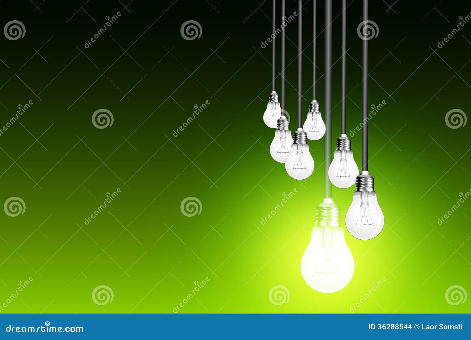Idea concept on Green stock vector. Illustration of electric - 36288544