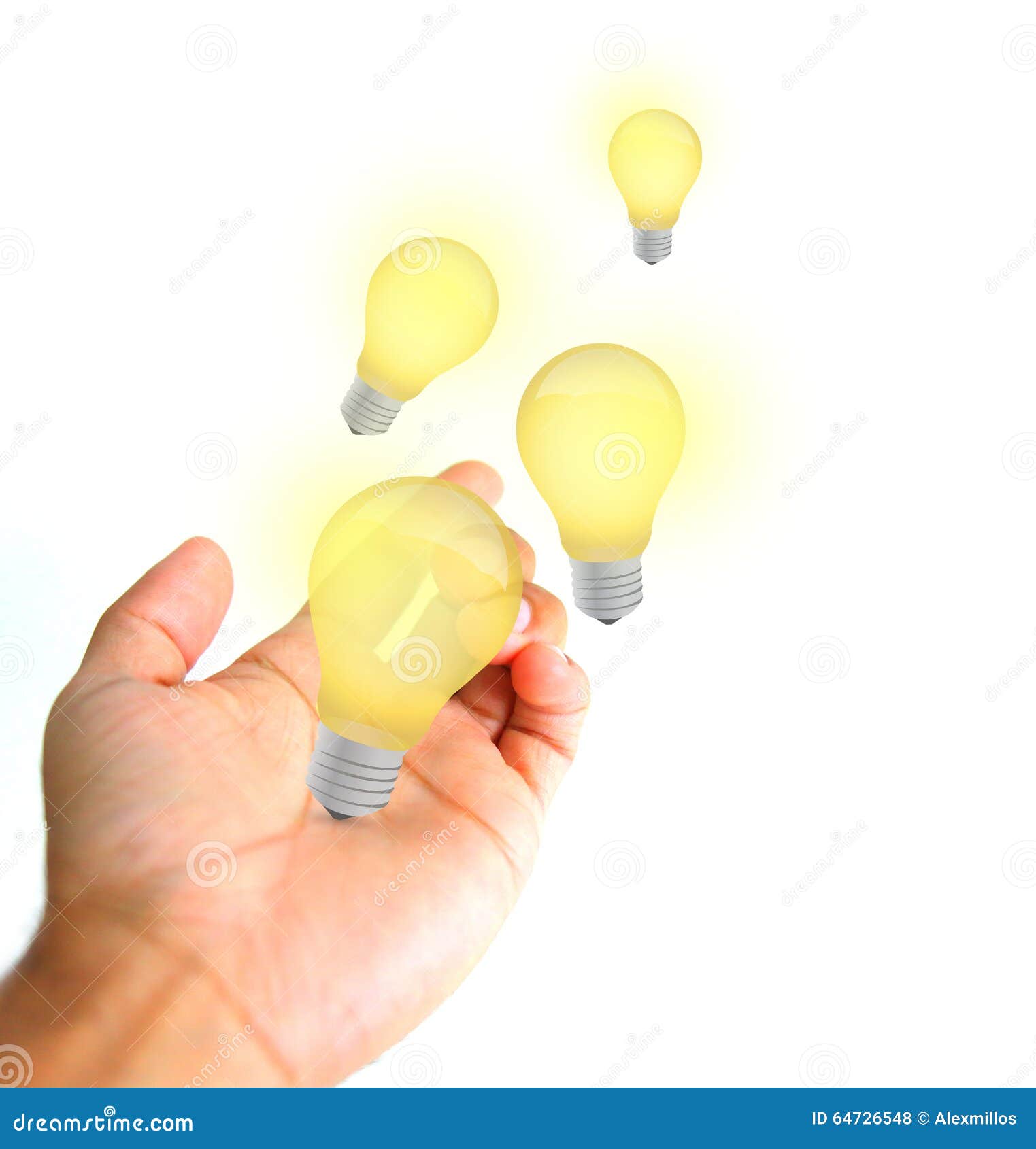 Idea Concept. Hand and Creative Illustration Stock Illustration ...