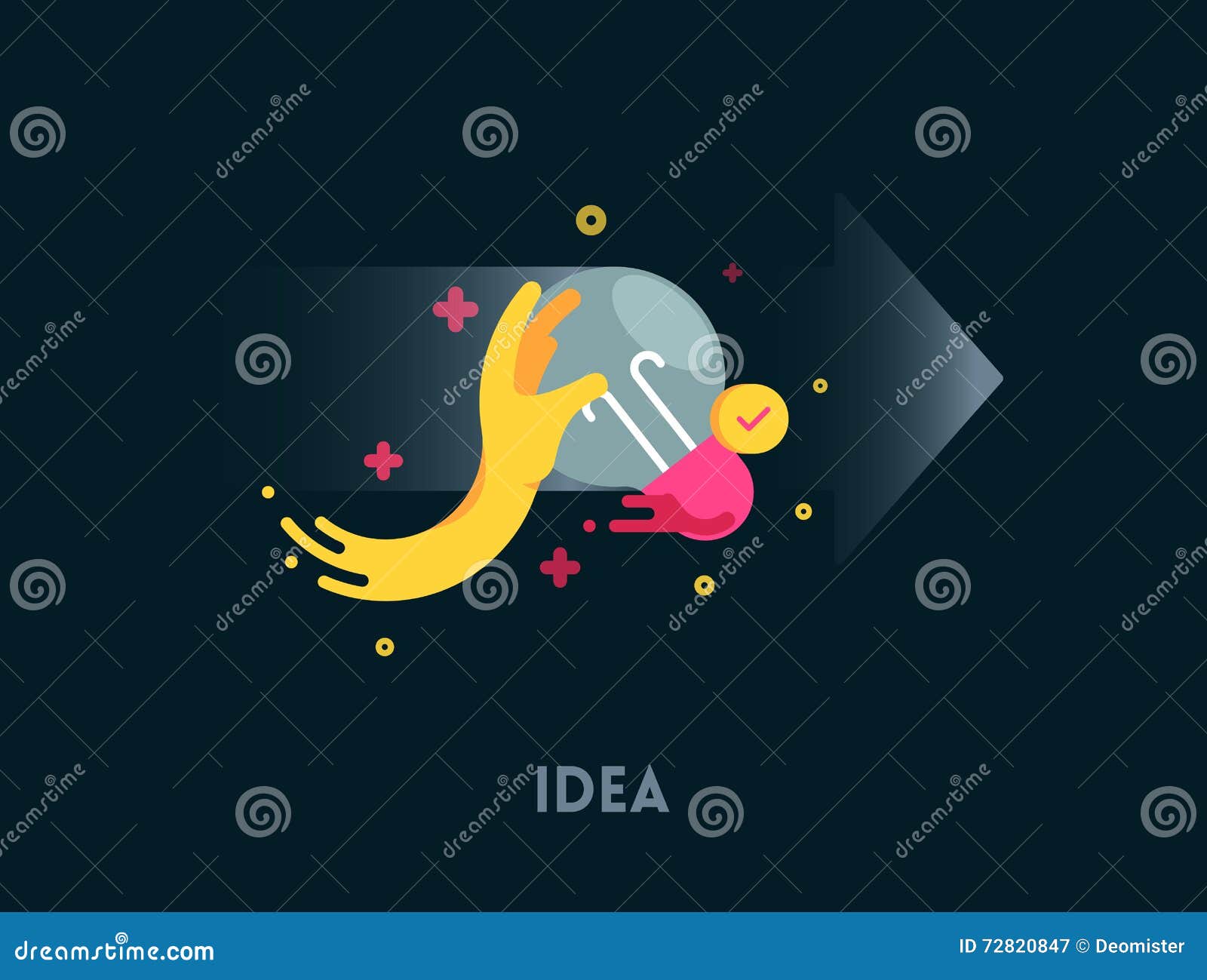 Idea concept icon stock vector. Illustration of drawing - 72820847