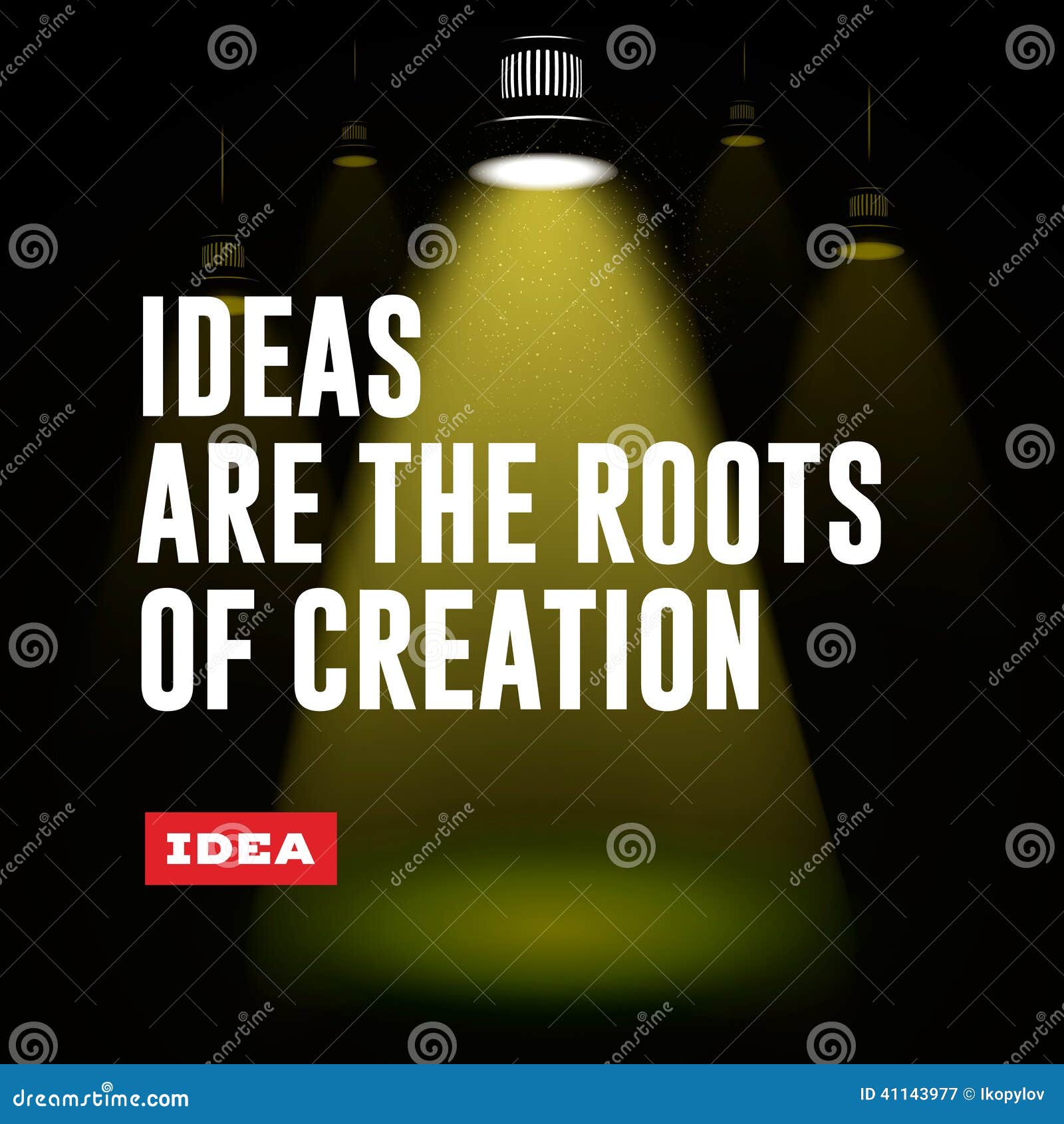 Idea Concept. Ideas are the Roots of Creation. Stock Vector ...