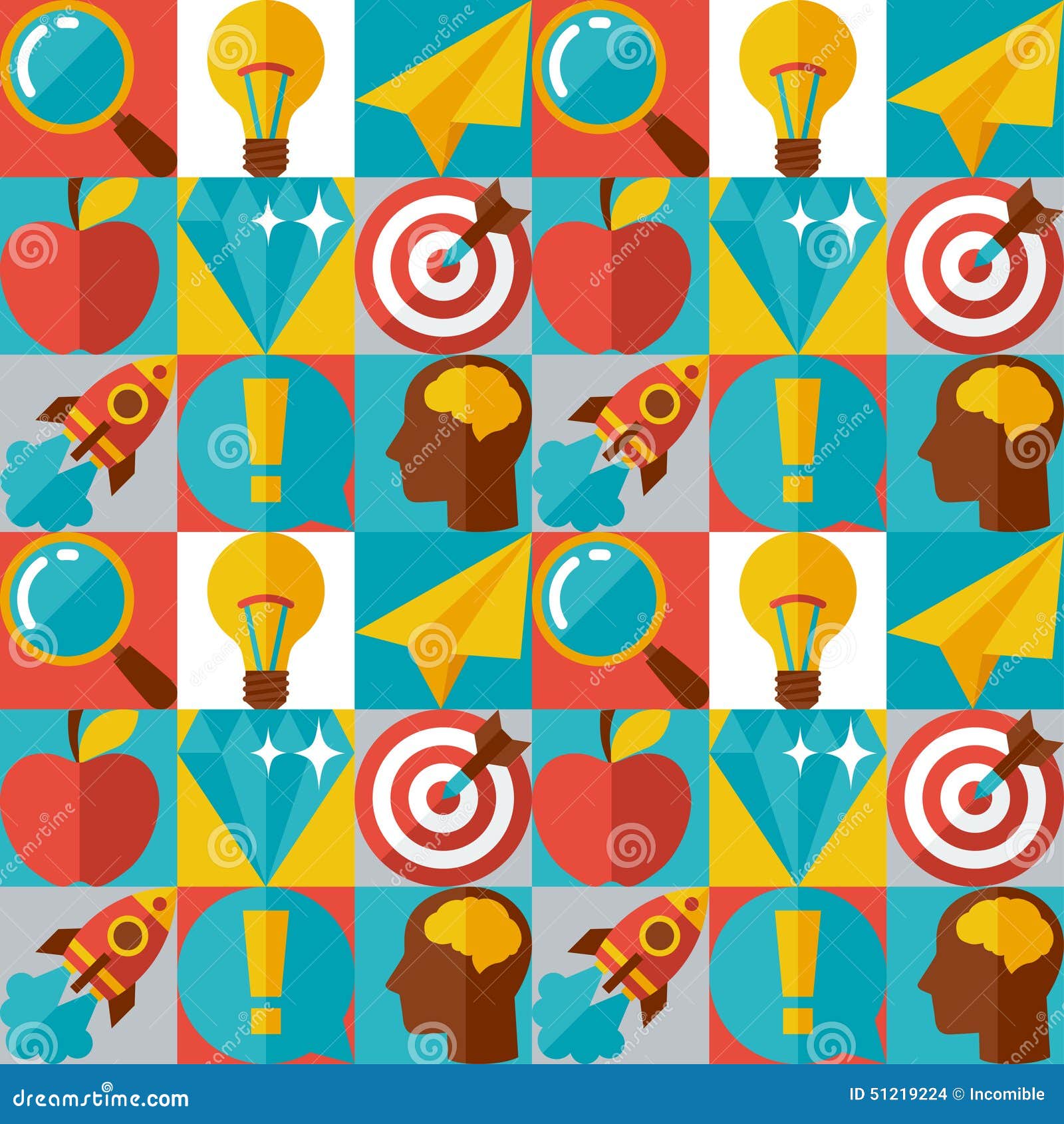 Idea Concept Illustration in Flat Design Style Stock Vector ...