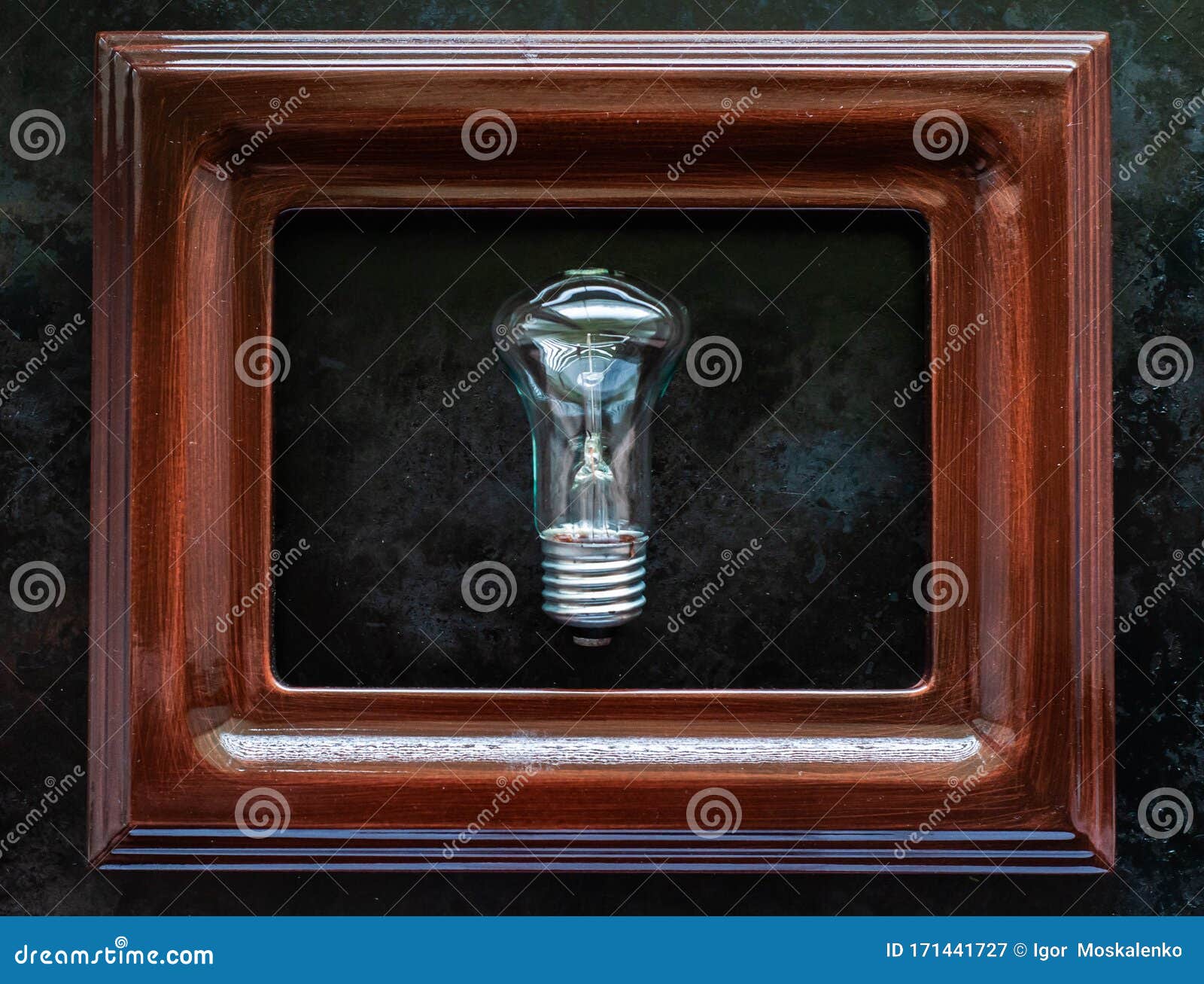 Lamp in the frame. stock image. Image of black, cement - 171441727