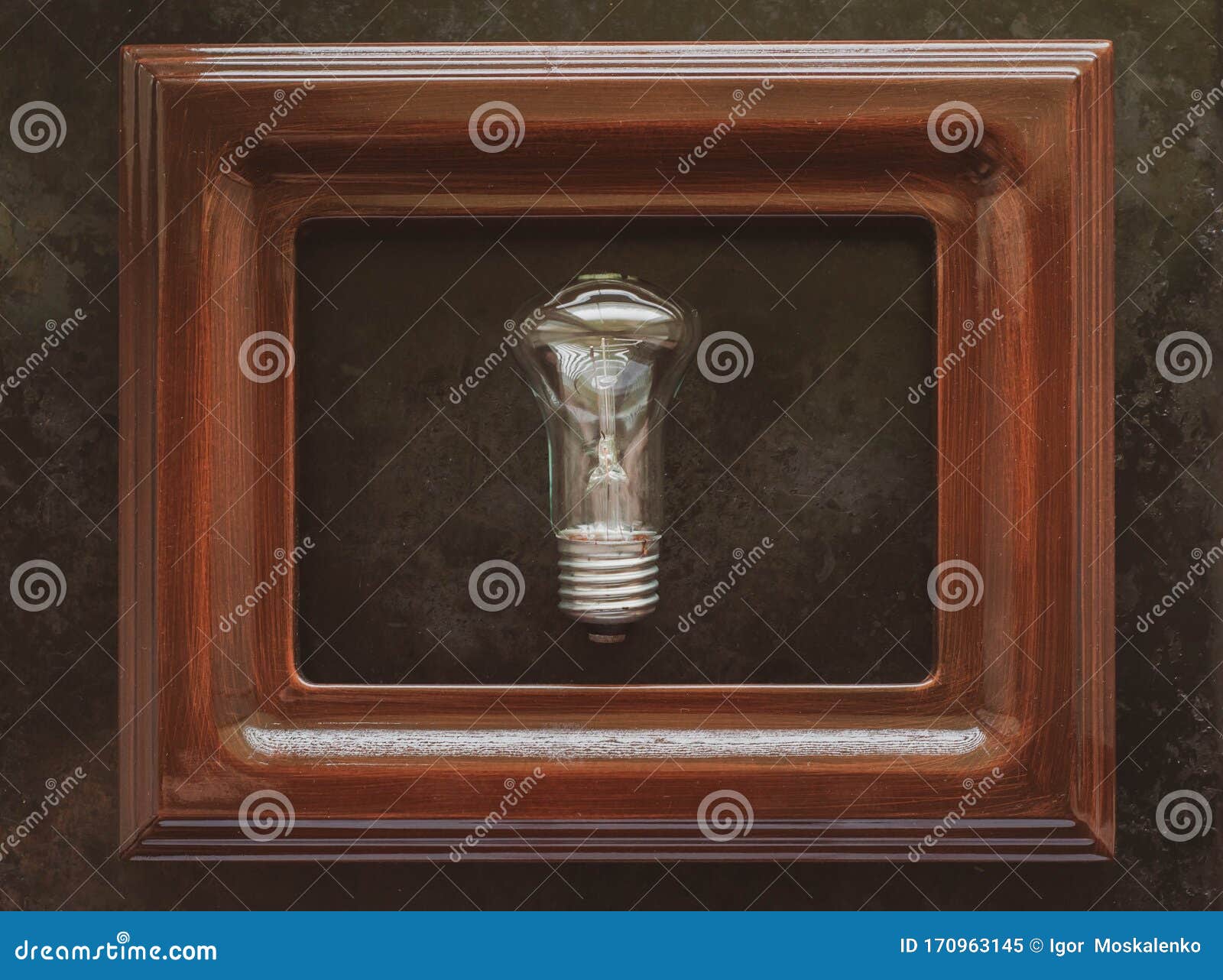 Lamp in the frame. stock image. Image of illuminated - 170963145