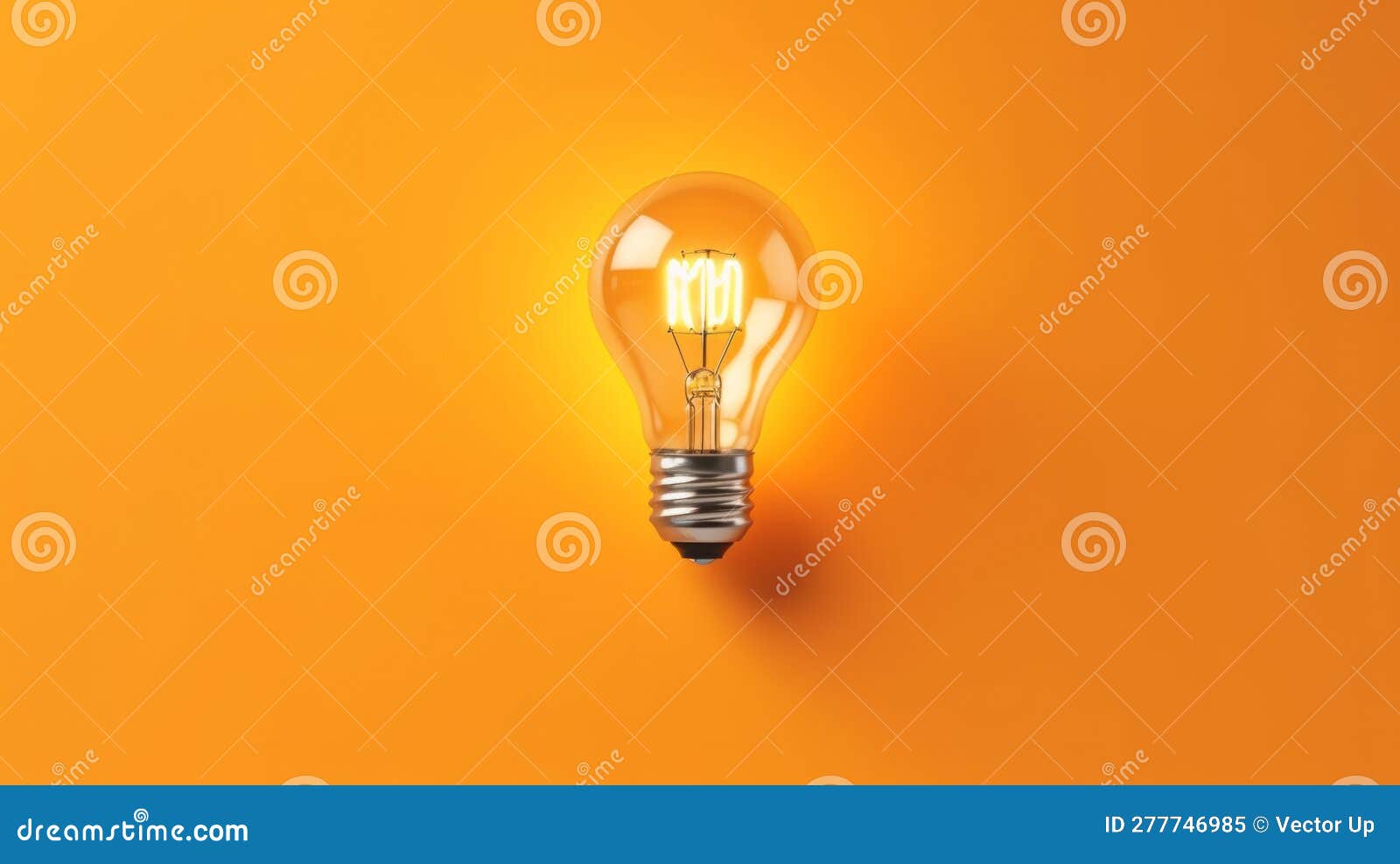 Idea Concept - Light Bulb on the Color Background. Generative AI Stock ...