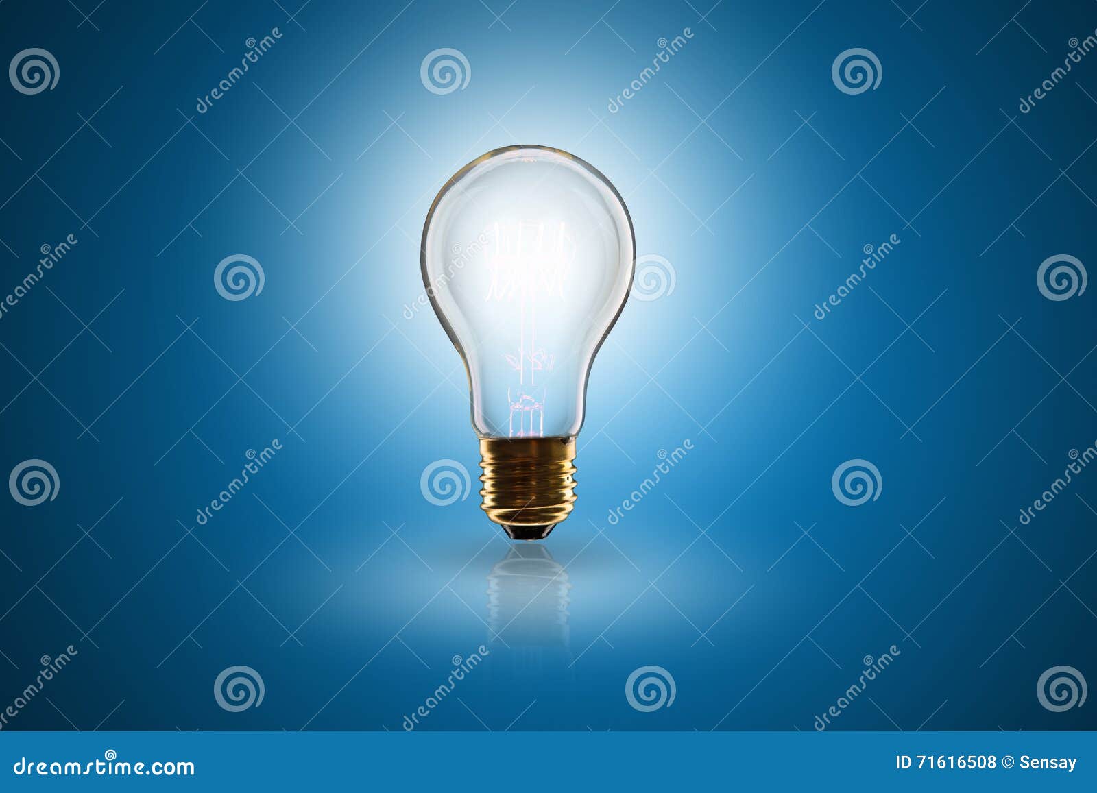 Idea Concept - Light Bulb on the Color Background Stock Photo - Image ...