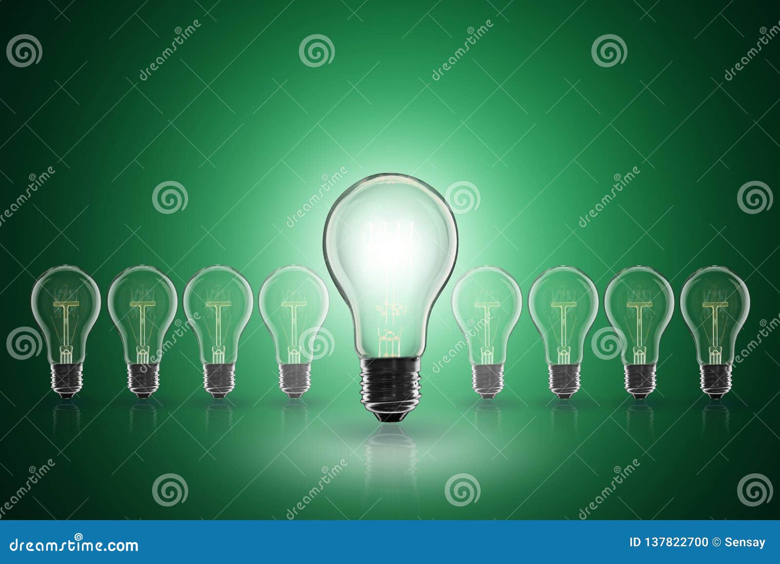 Idea Concept - Light Bulb on the Color Background Stock Photo - Image ...