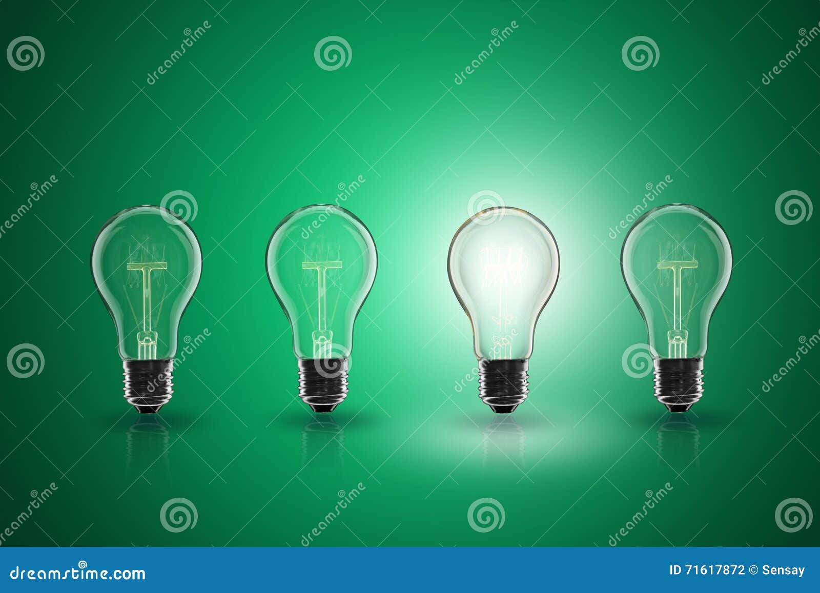 Idea Concept - Light Bulb on the Color Background Stock Photo - Image ...