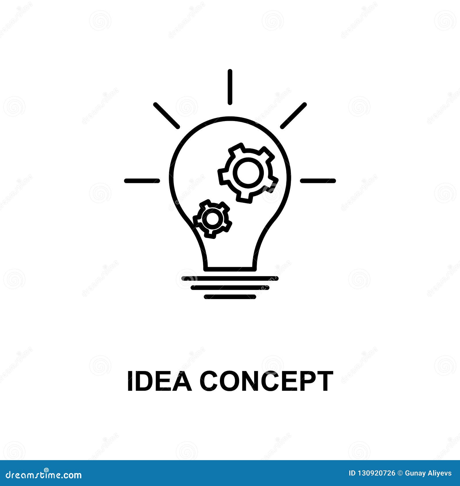 Idea concept line icon stock illustration. Illustration of vector ...