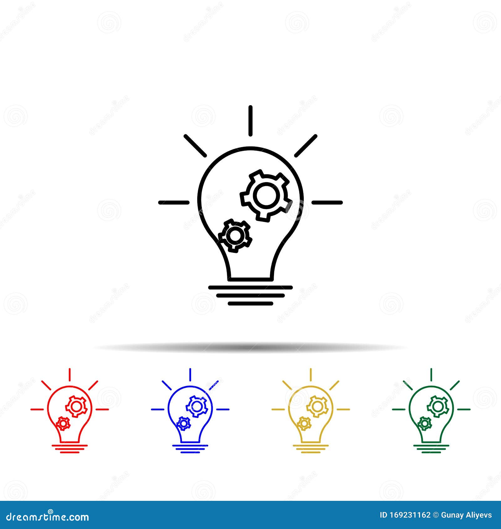 Idea Concept Multi Color Style Icon Simple Thin Line Outline Vector Of Web Icons For Ui And Ux