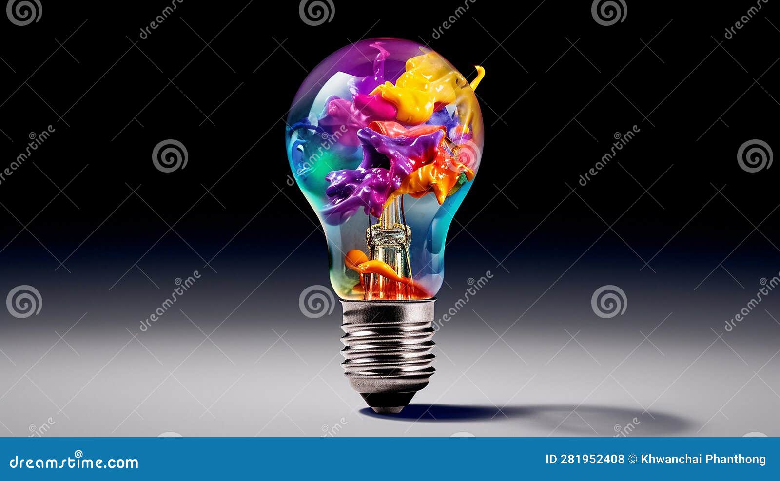 Idea Concept of Unique Creative Idea with Lightbulb, Generative AI ...