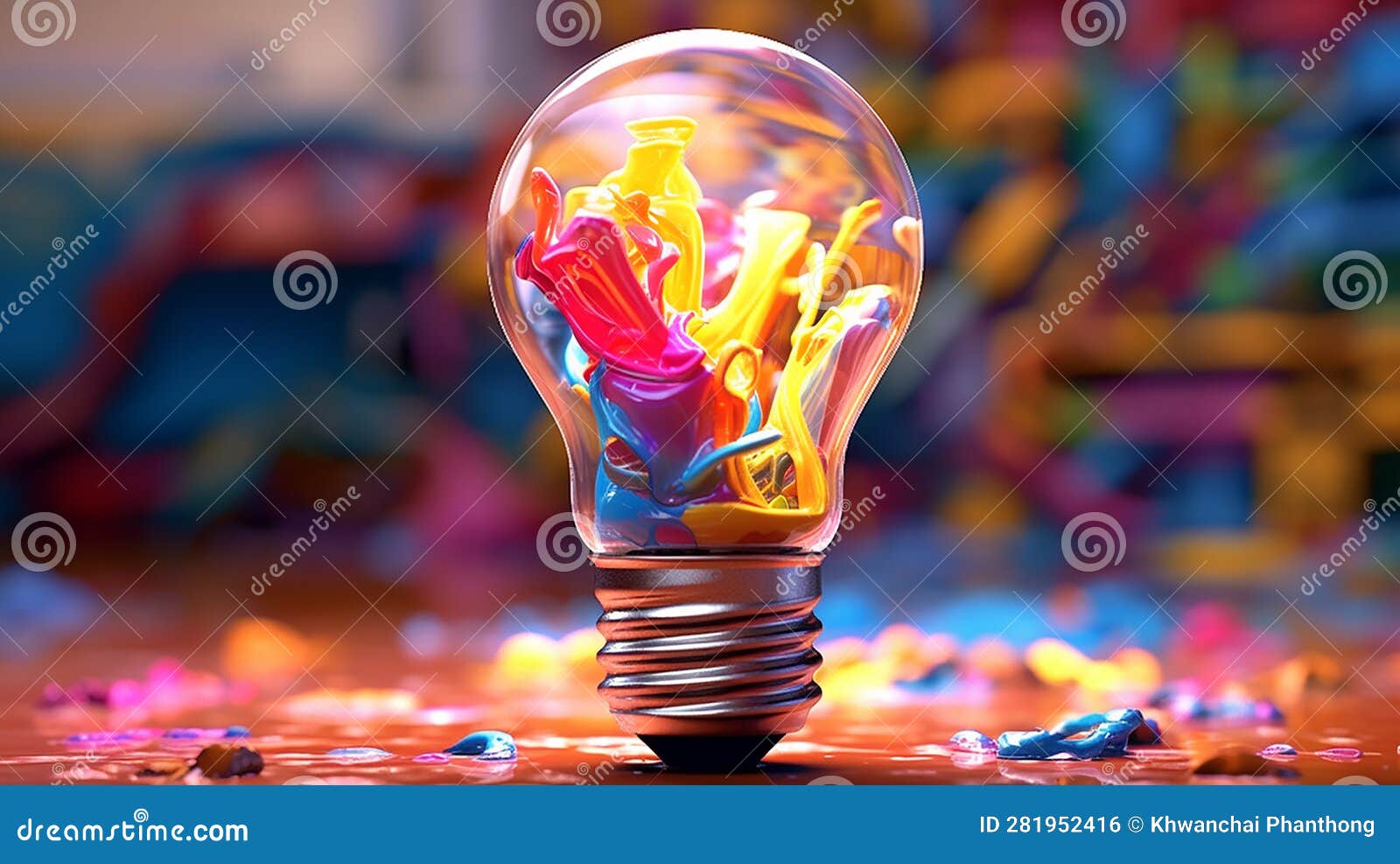 Idea Concept of Unique Creative Idea with Lightbulb, Generative AI ...
