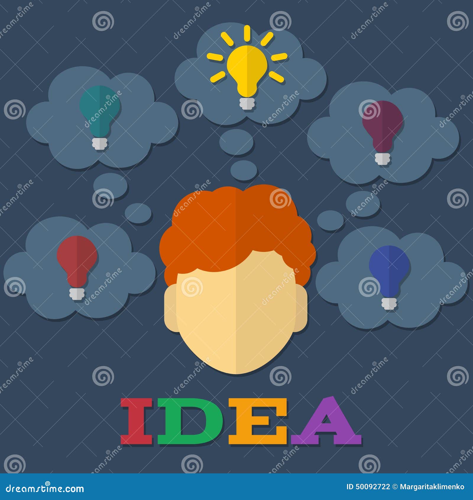 Idea concept stock vector. Illustration of thinking, electric - 50092722