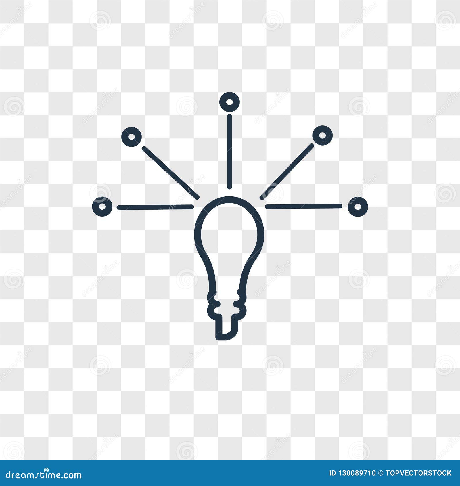 Idea Concept Vector Linear Icon Isolated on Transparent Background ...