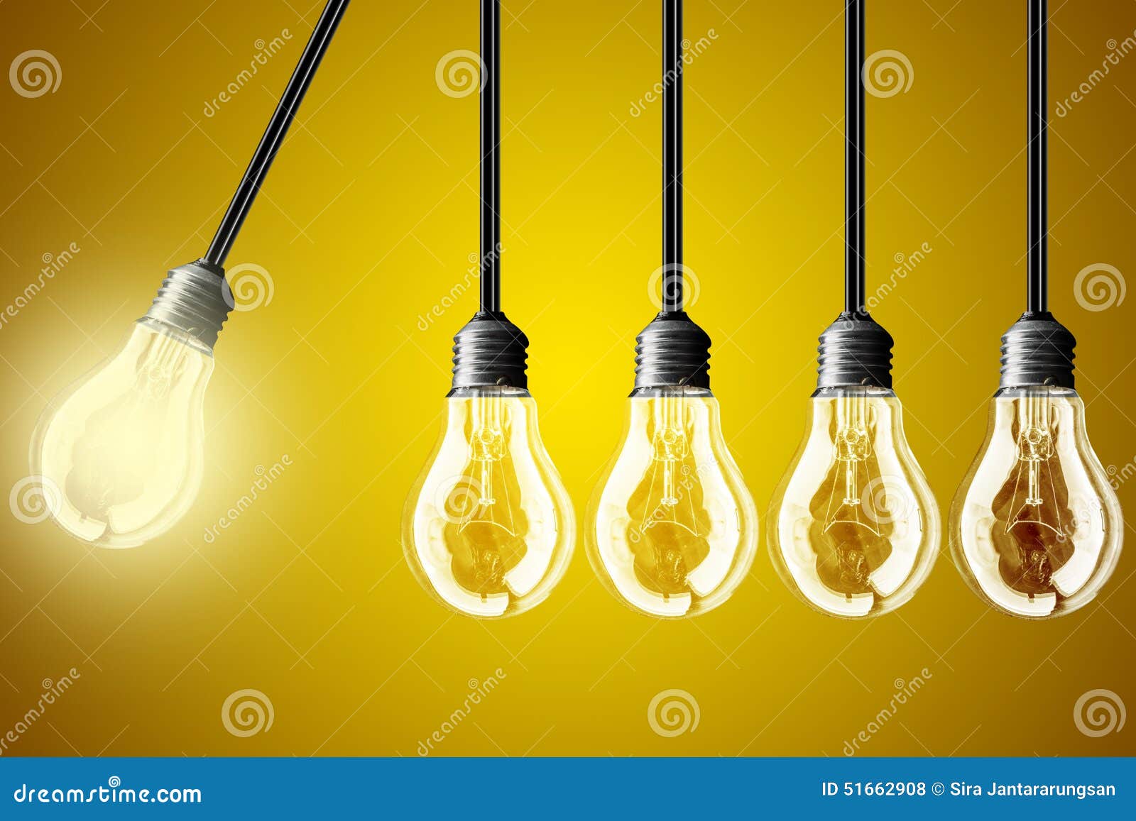 Idea Concept on Yellow Background Stock Photo - Image of effect ...