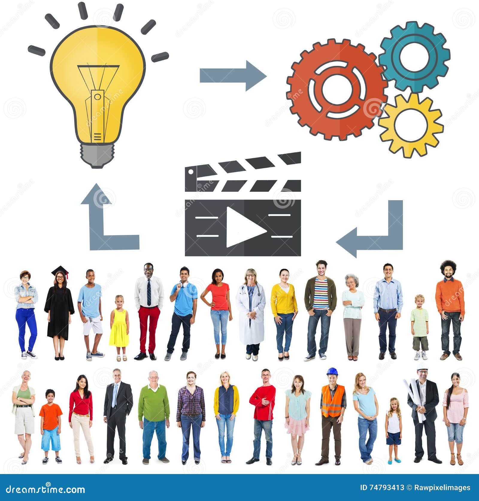 Idea Connecting Connection Inspiration Innovation Creative Concept ...