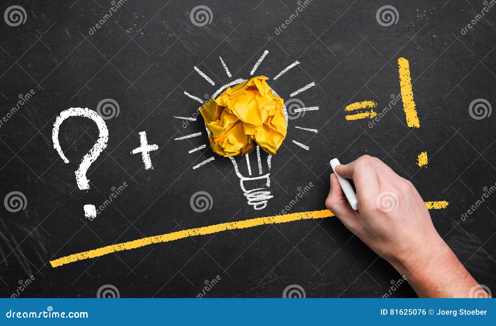 Idea creation equation stock photo. Image of cooperation - 81625076